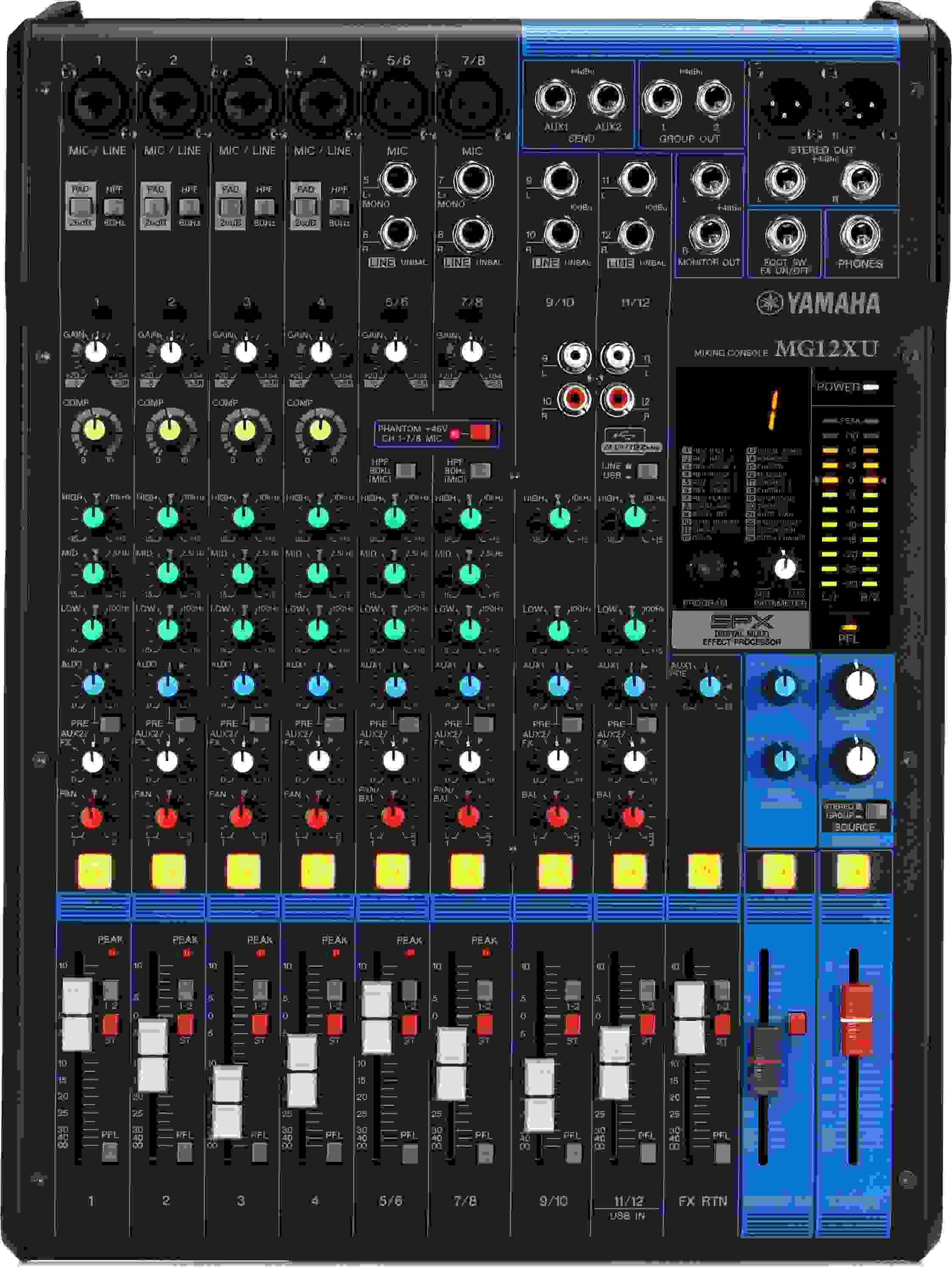 Yamaha MG12XU 12-channel Mixer with USB and Effects | Sweetwater