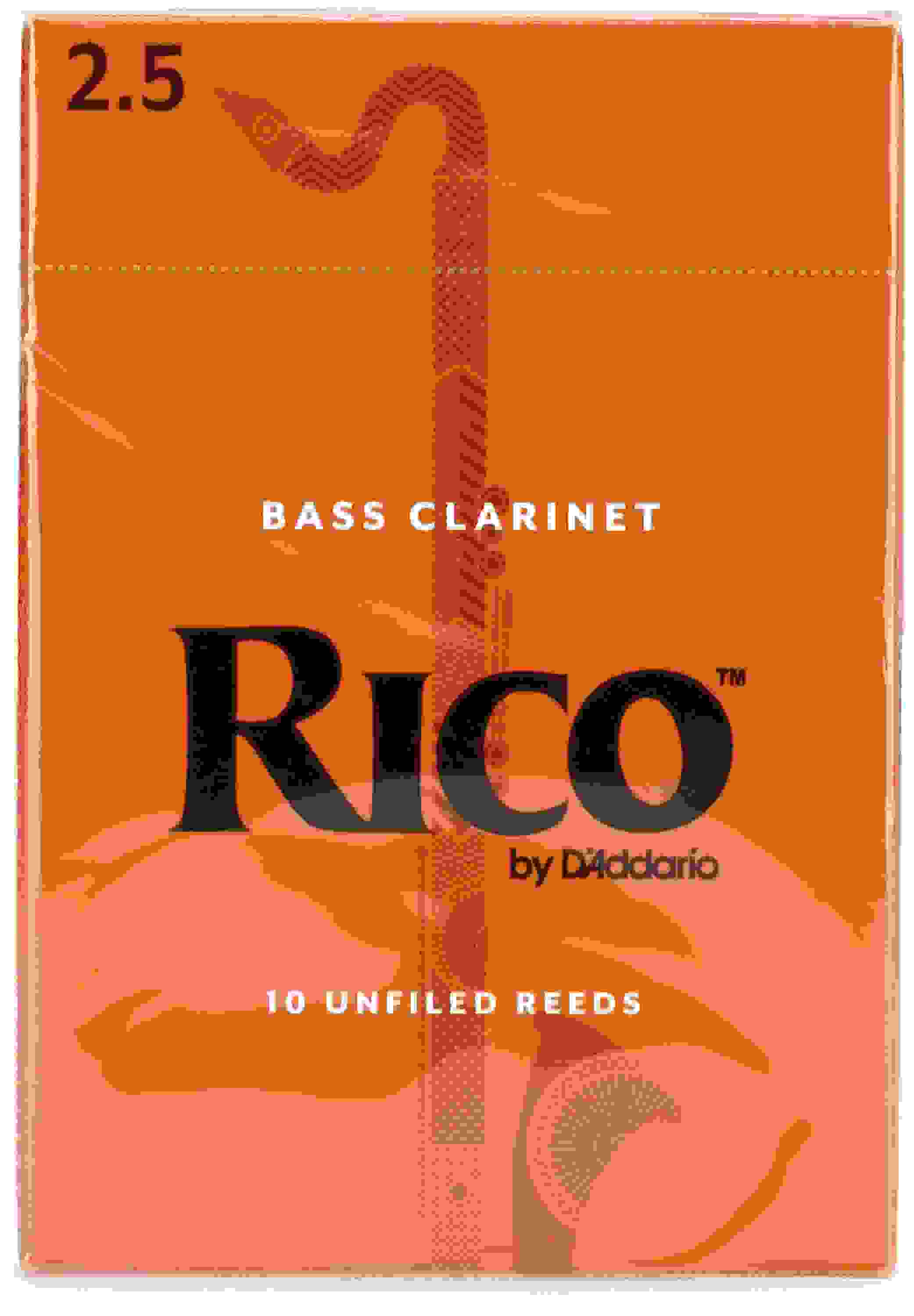 D'Addario Rico Bass Clarinet Reeds - 2.5 (10-pack) | Sweetwater