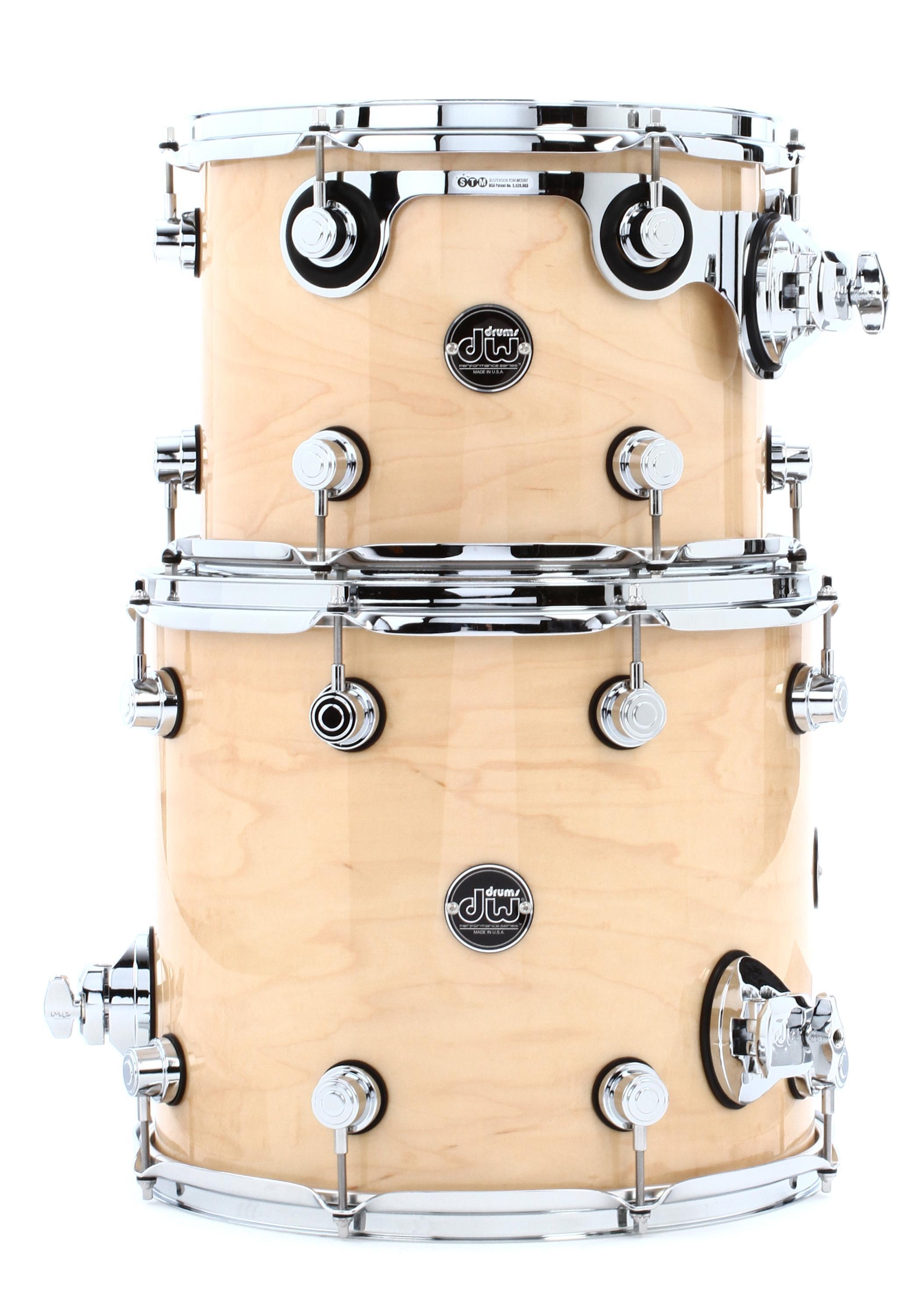 DW Performance Series 2-piece Bop Tom Pack - Natural Lacquer | Sweetwater