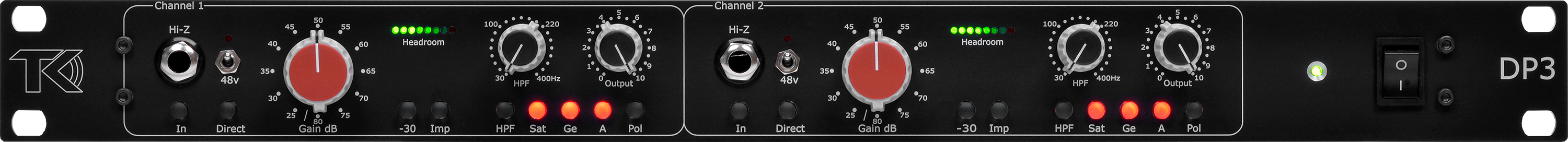 TK Audio DP3 2-channel Microphone Preamp | Sweetwater