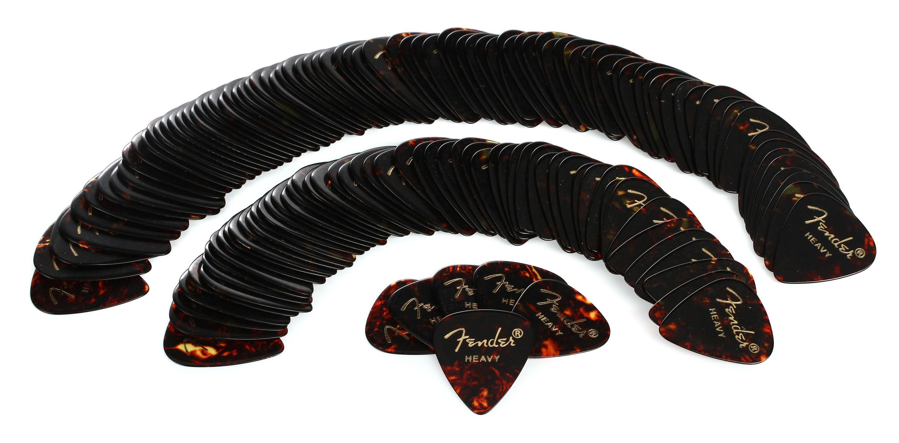 Fender 351 Shape Classic Celluloid Picks - Heavy Tortoise Shell 144 ...
