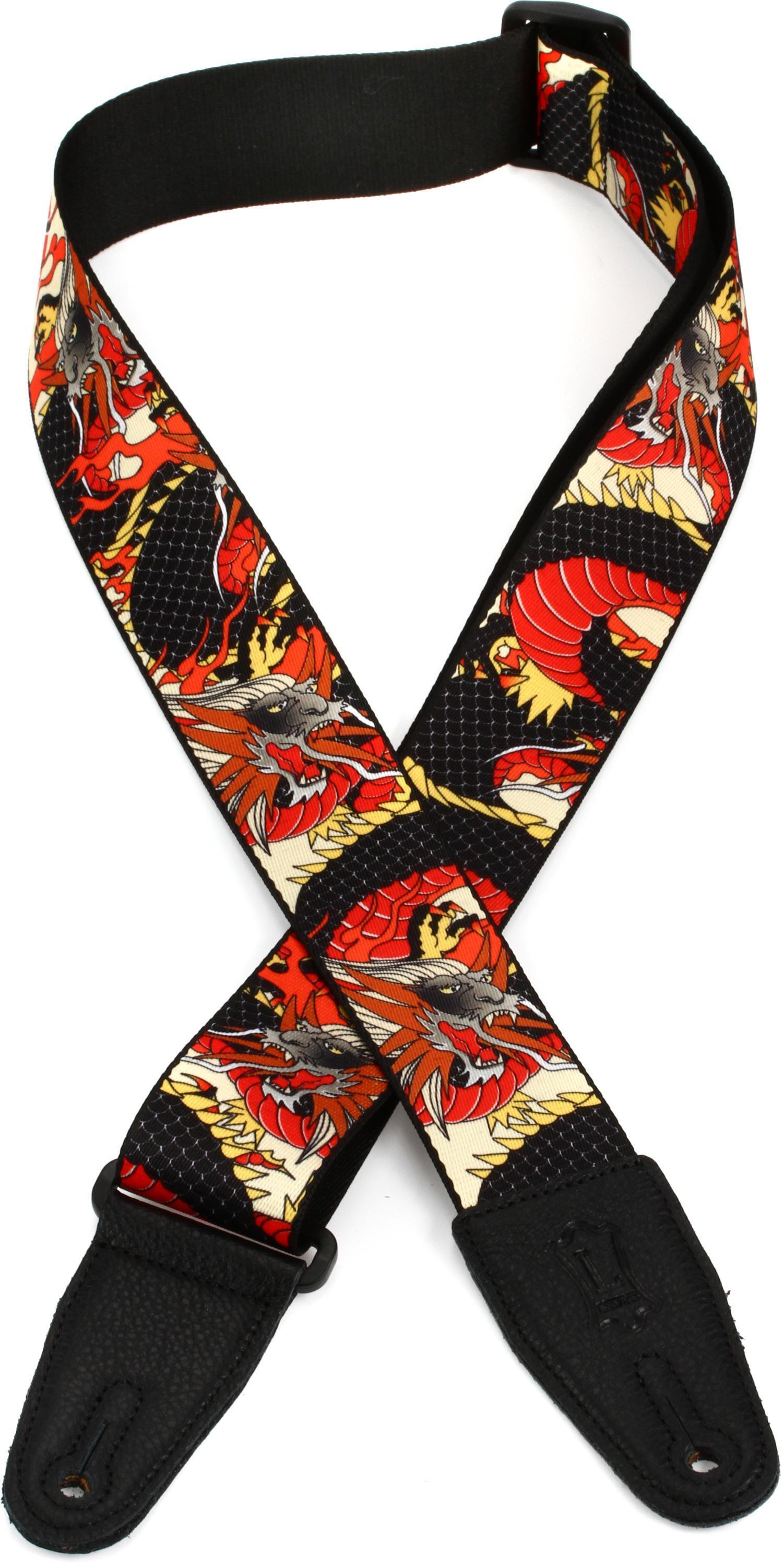Levy's MPD2 Polyester Guitar Strap - Japanese Traditional Dragon ...