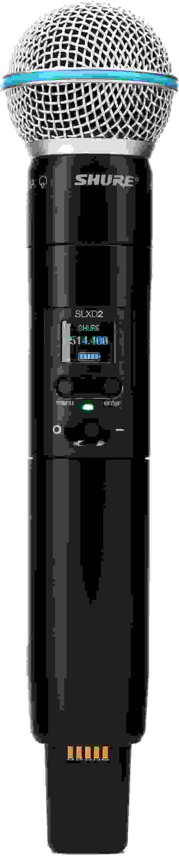 Shure SLXD2/B58 Wireless Handheld Microphone Transmitter - H55 Band | Sweetwater