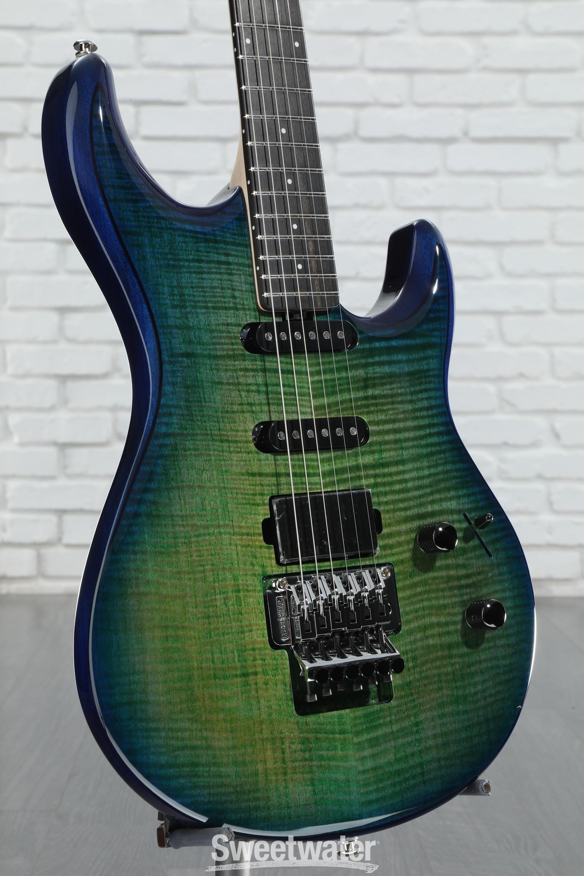 Ernie Ball Music Man BFR Luke 4 HSS Electric Guitar - Green Tide with ...