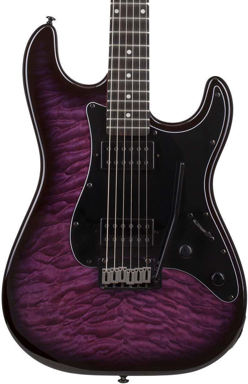 Schecter Traditional Pro Electric Guitar - Satin Trans Purple Burst ...