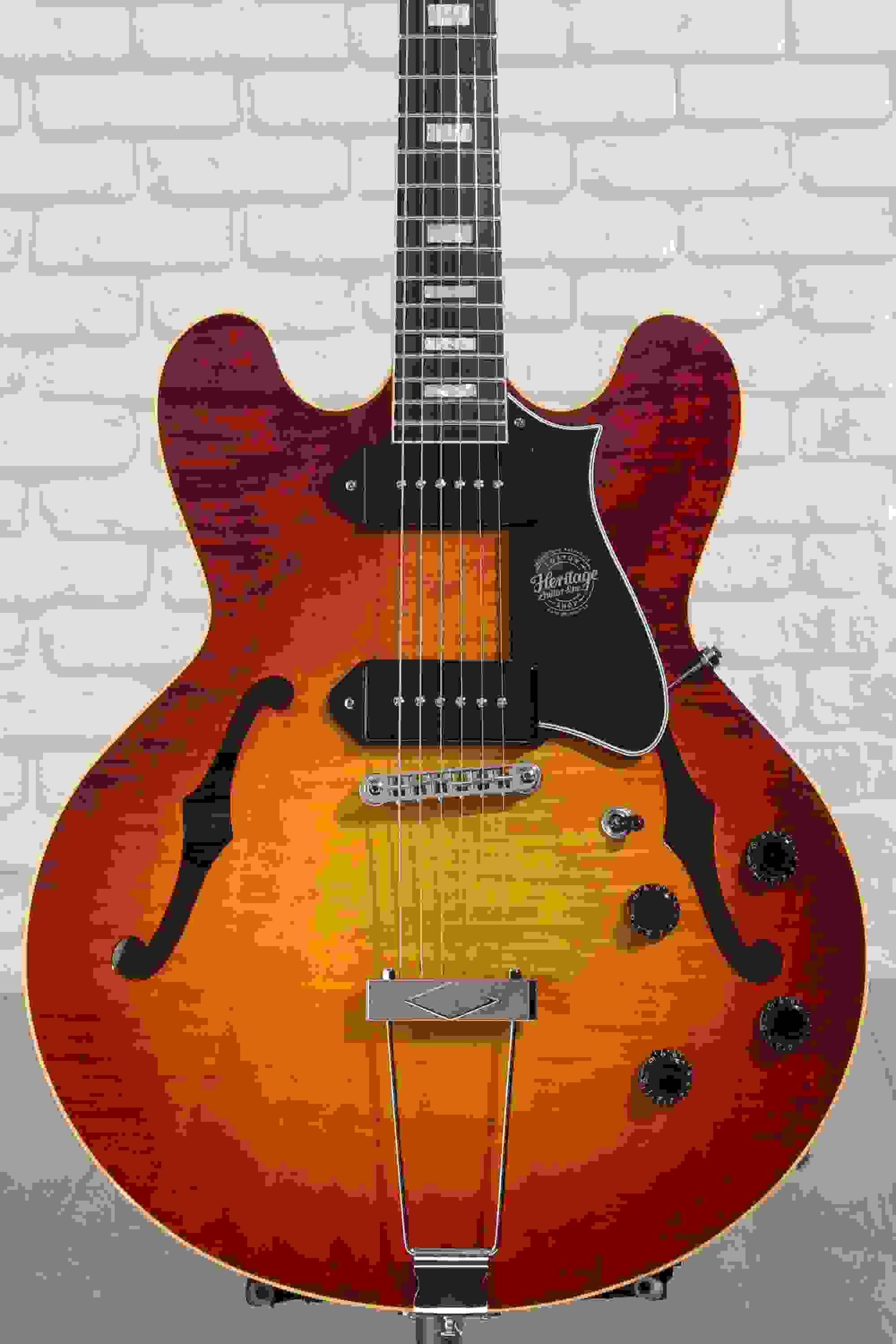 Heritage Custom Core H-530 Hollowbody Electric Guitar - Dark Cherry Sunburst | Sweetwater