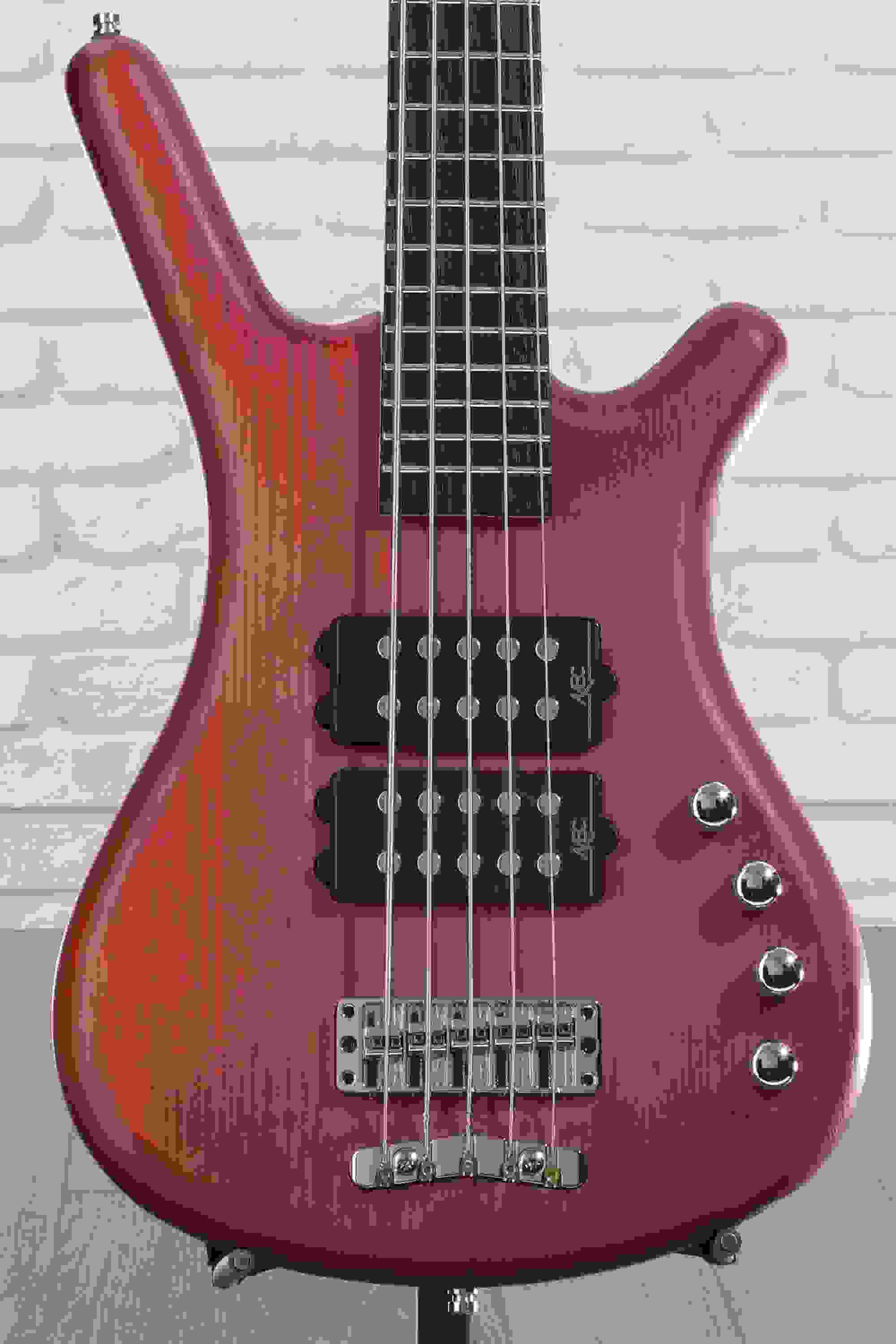 Warwick RockBass Corvette $$ 5-string Electric Bass Guitar - Burgundy Red Transparent Satin ...
