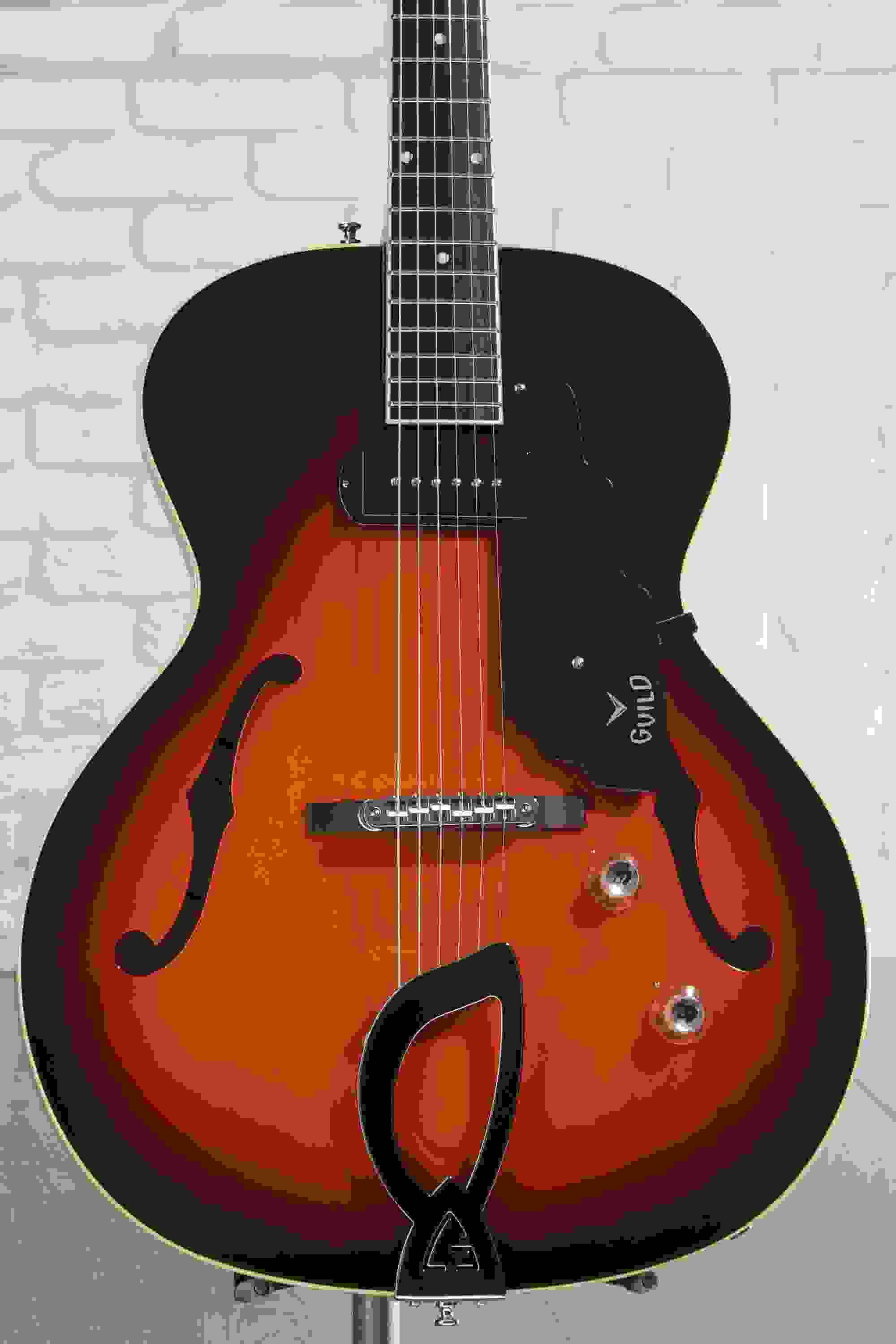 Guild T-50 Slim Hollowbody Electric Guitar - Vintage Sunburst | Sweetwater