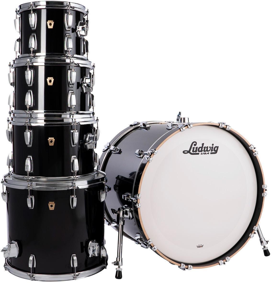 Ludwig Classic Maple 5-piece Shell Pack - Black Cortex | Sweetwater