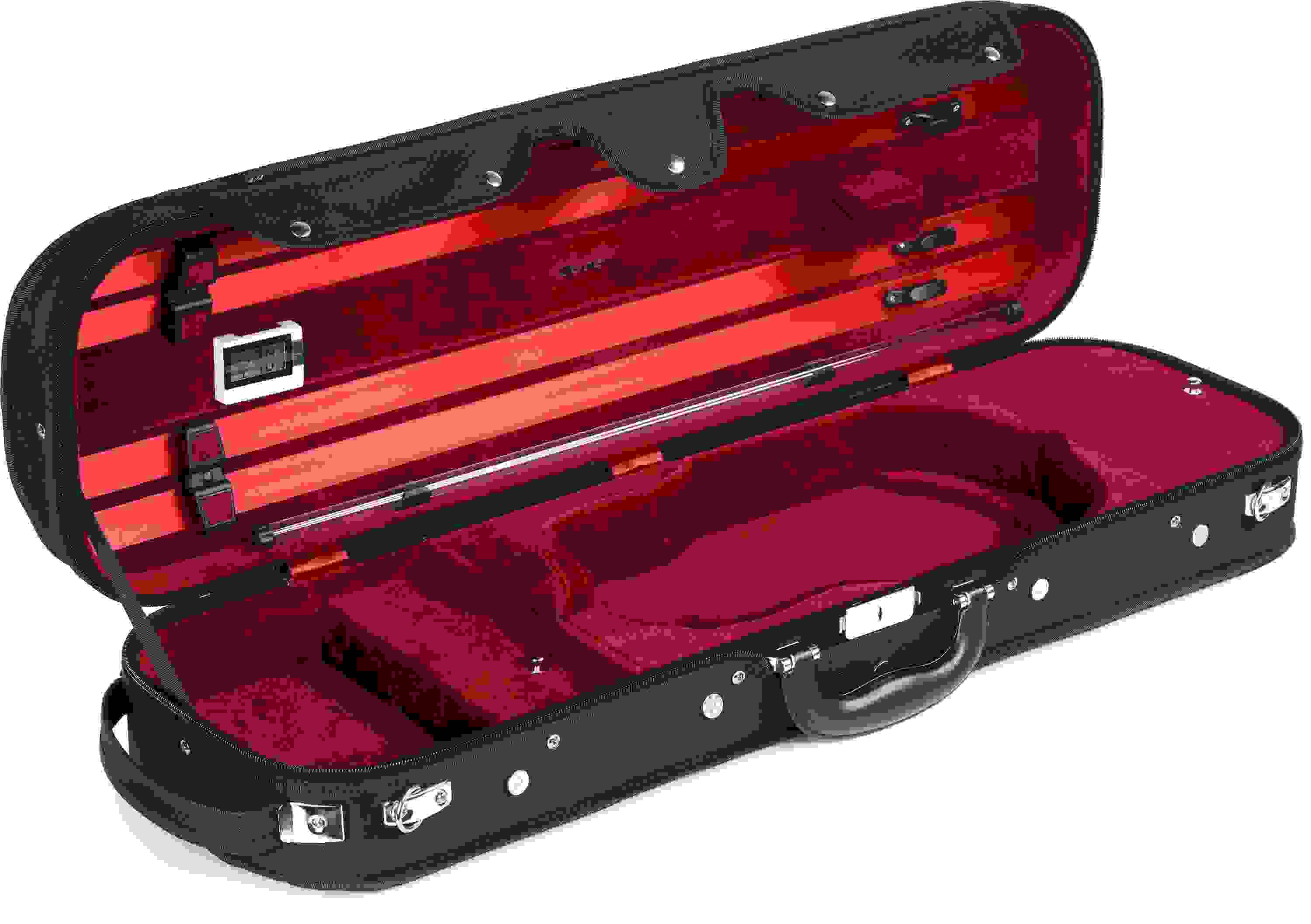 Howard Core CC500 Violin Suspension Case - Black Exterior/Wine Red ...