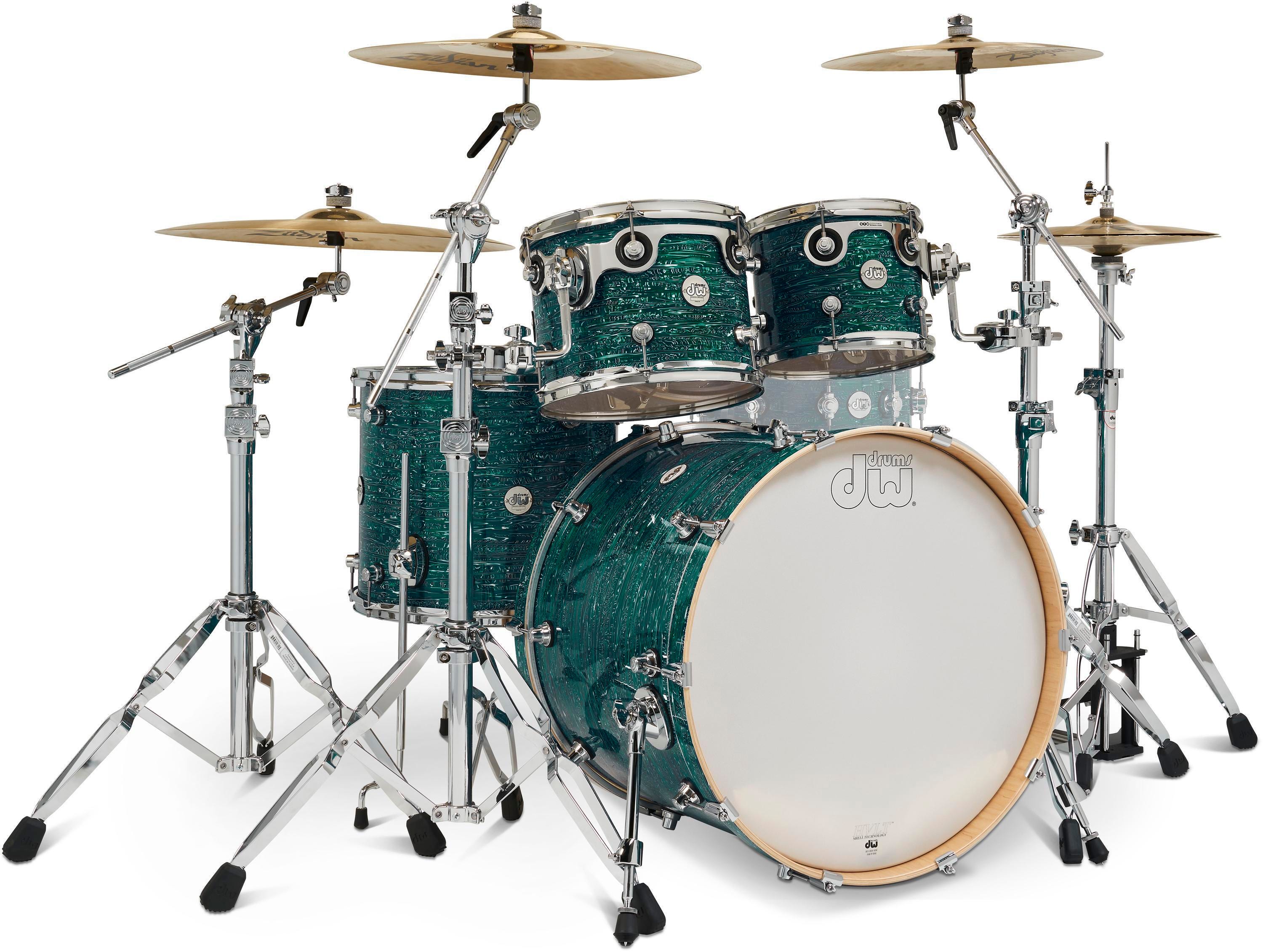 DW DDFP2214GS Design Series 4-piece Shell Pack - Strata Green - Sweetwater Exclusive