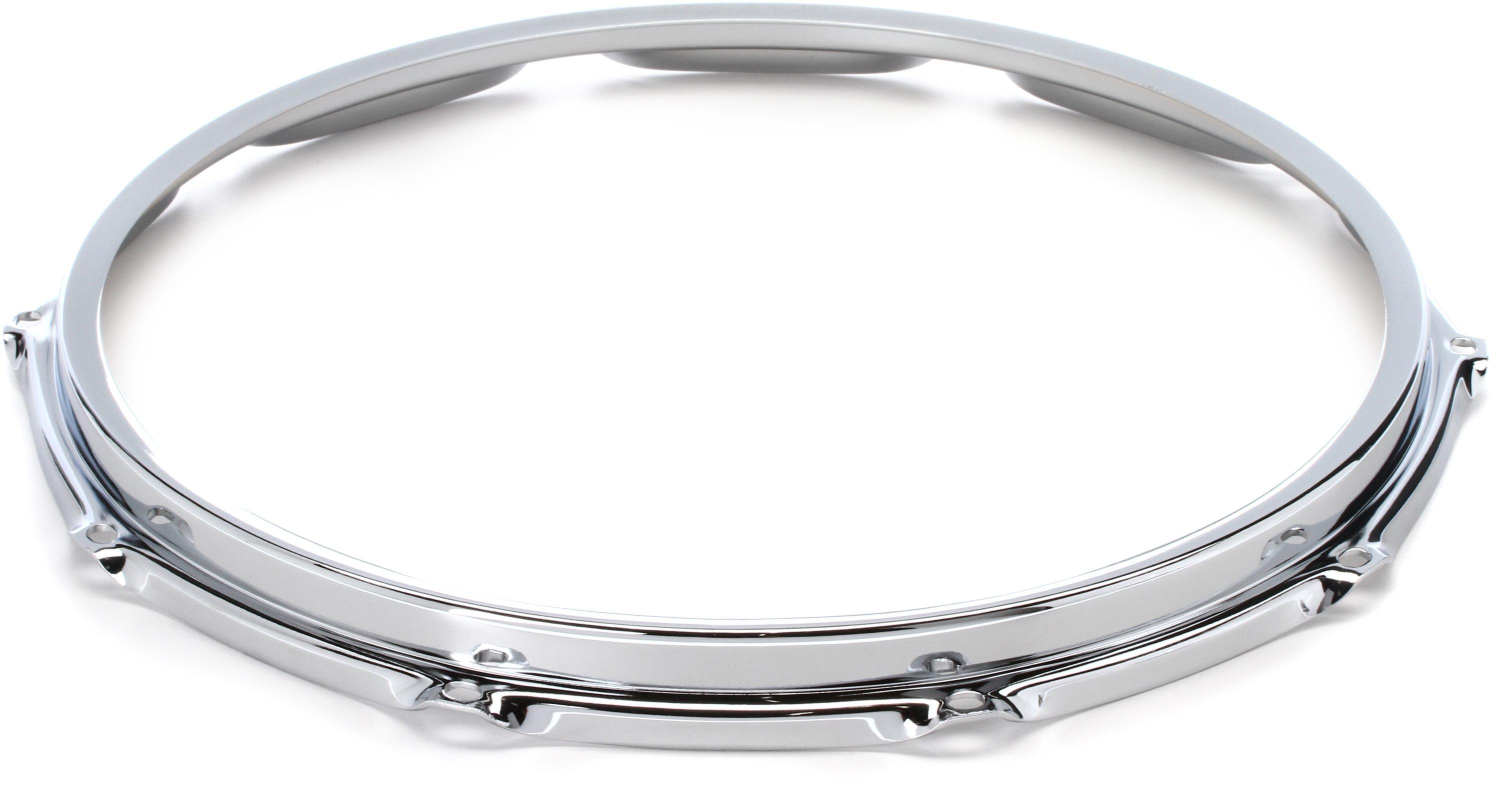 S Hoop 10-lug Snare Batter Drum Hoop - 14 inch Chrome Finish | Sweetwater