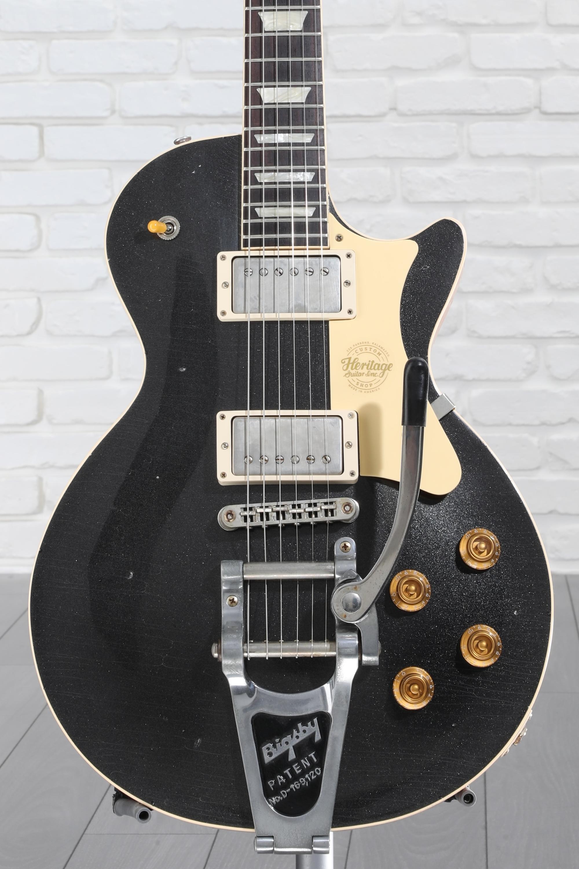Heritage Factory Special Custom Core H-150 Electric Guitar with Bigsby B7 Vibrato - Space Black ...