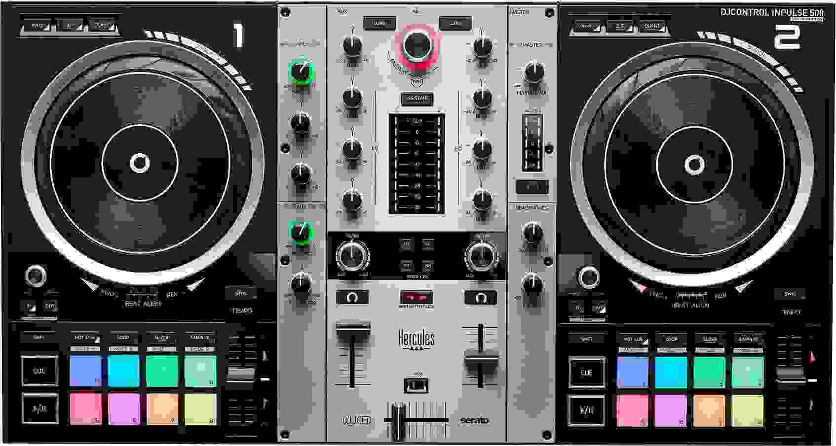 Hercules DJ DJControl Inpulse 500 2-channel DJ Controller - Silver | Sweetwater