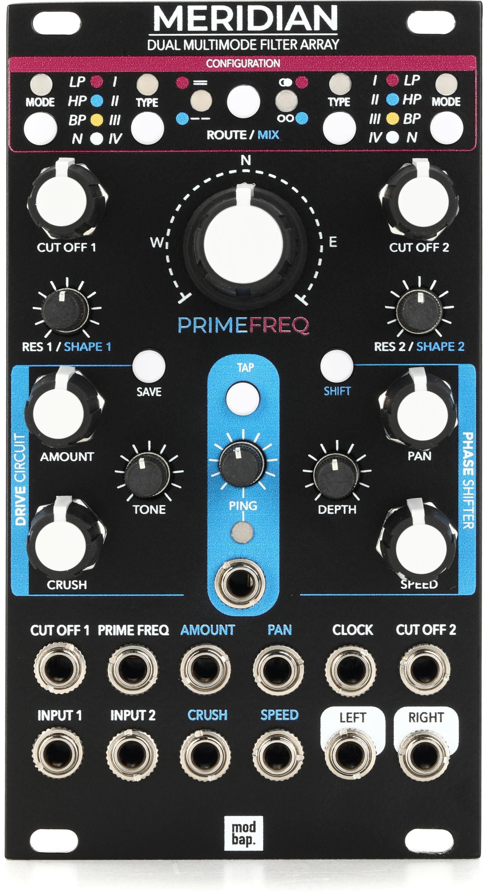 Modbap Modular Meridian Dual Multimode Filter Array Eurorack Module ...
