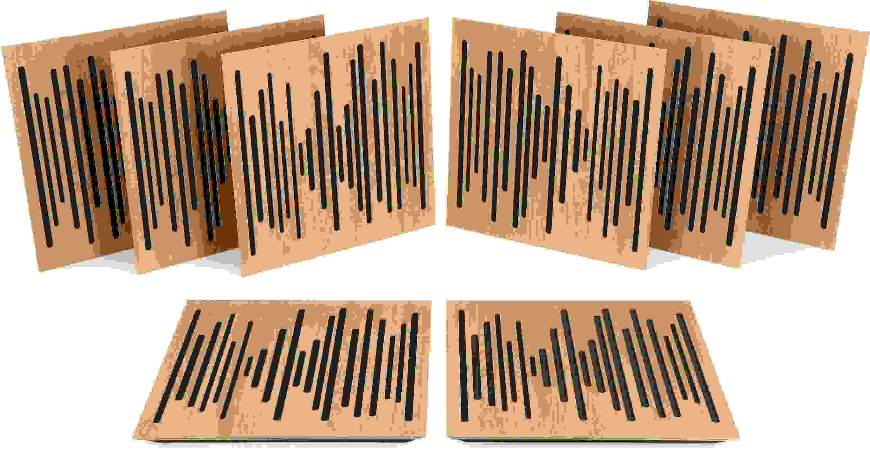 Vicoustic Wavewood Ultra Lite Hybrid Acoustic Panel - Natural Oak, 8 ...