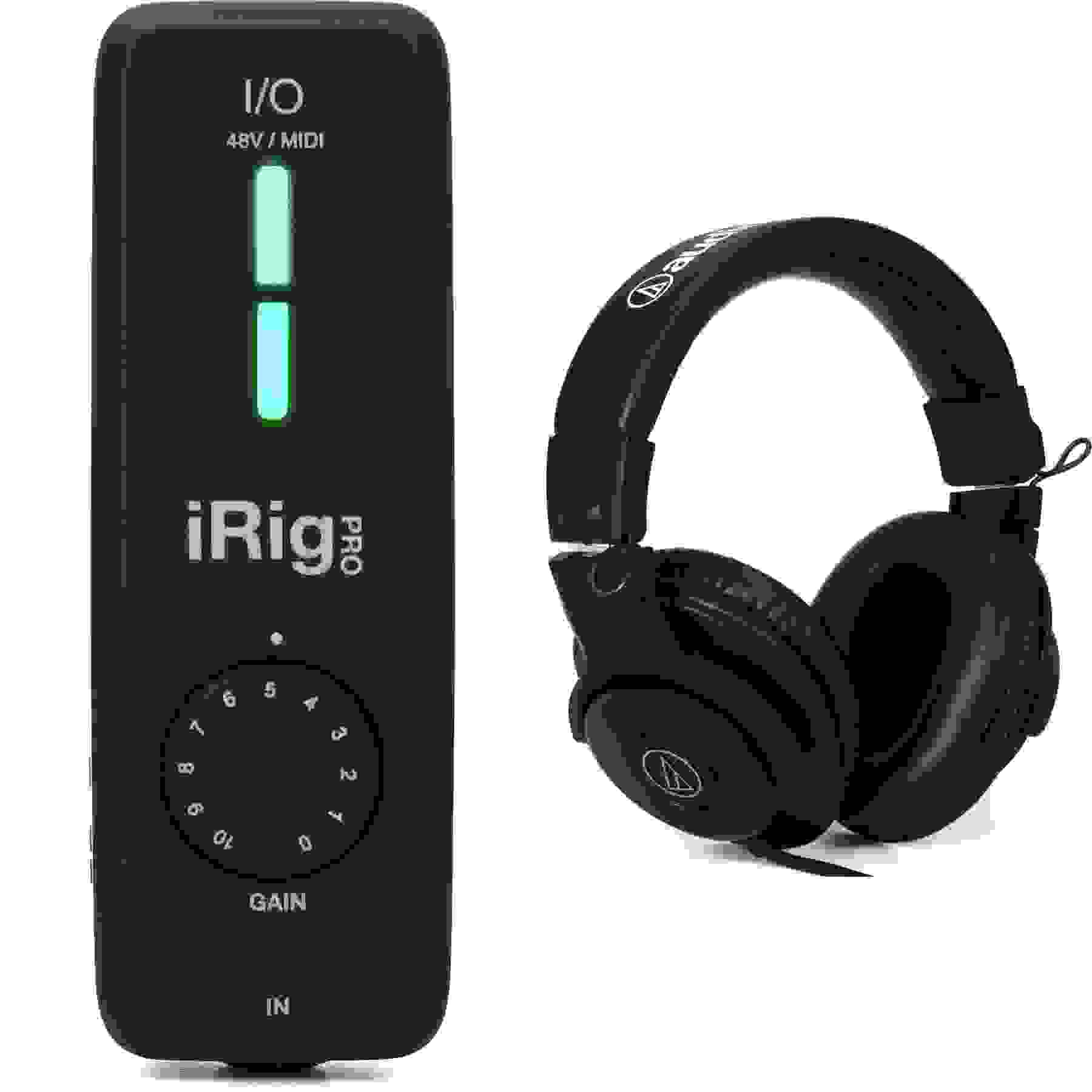 IK Multimedia iRig Pro I/O USB Audio Interface and Headphones | Sweetwater