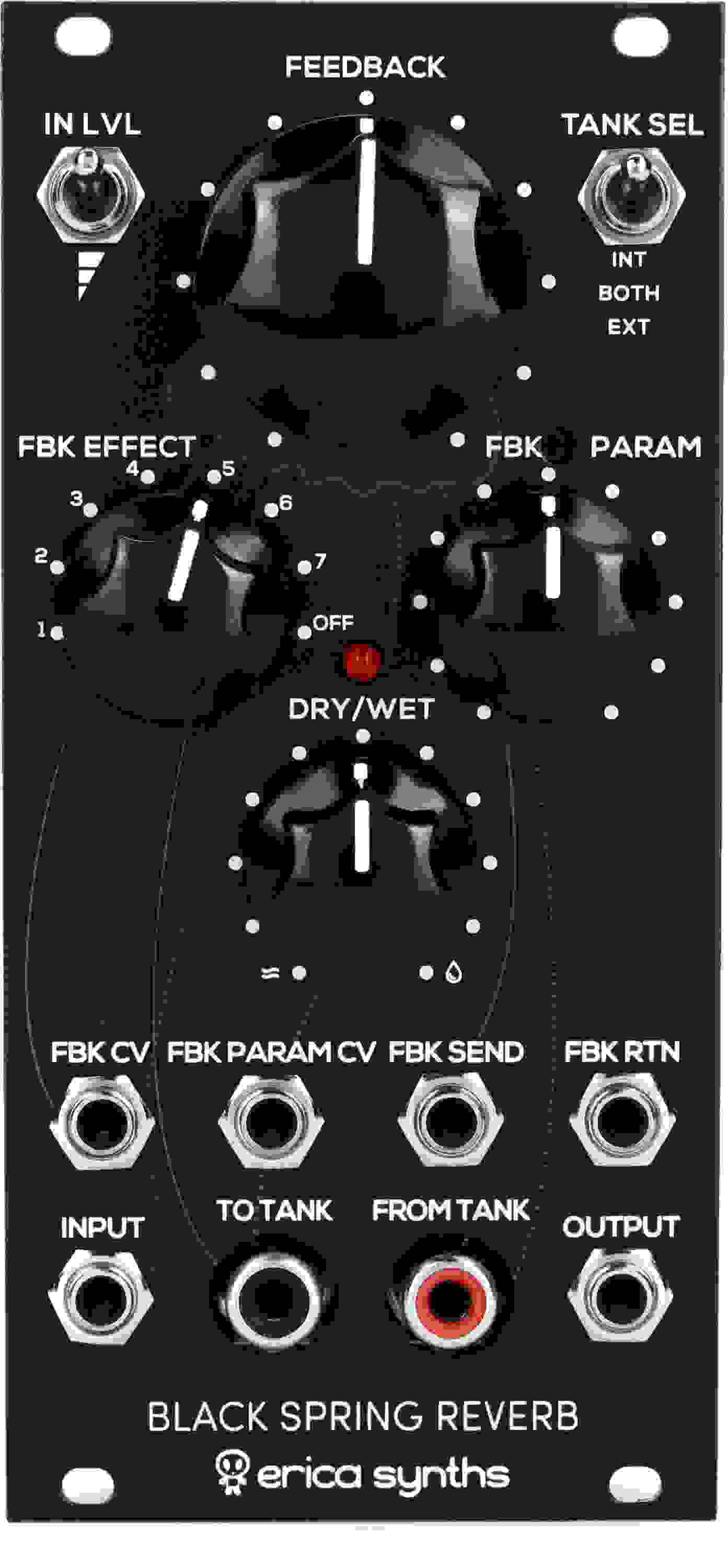 Erica Synths Black Spring Reverb Eurorack Spring Reverb Module | Sweetwater