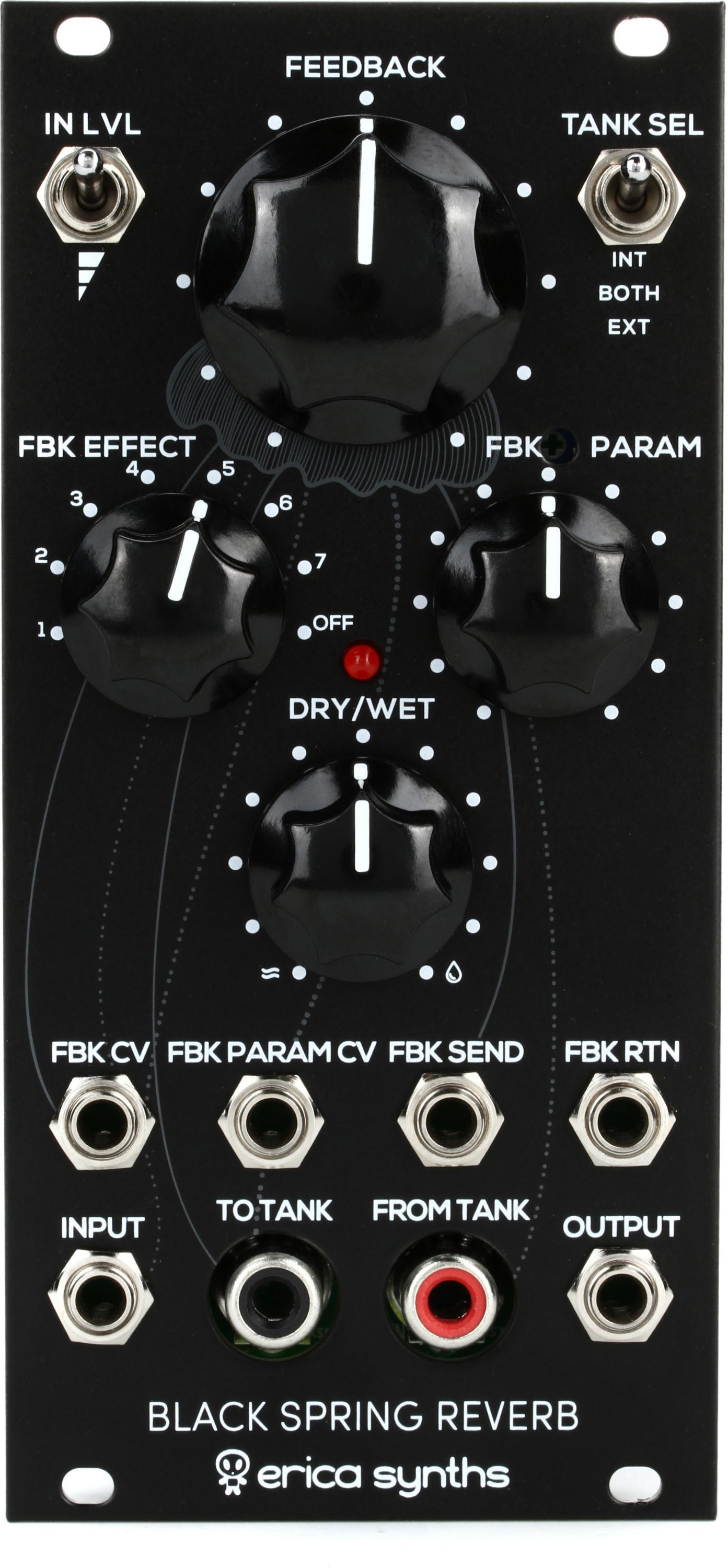 Erica Synths Black Spring Reverb Eurorack Spring Reverb Module | Sweetwater