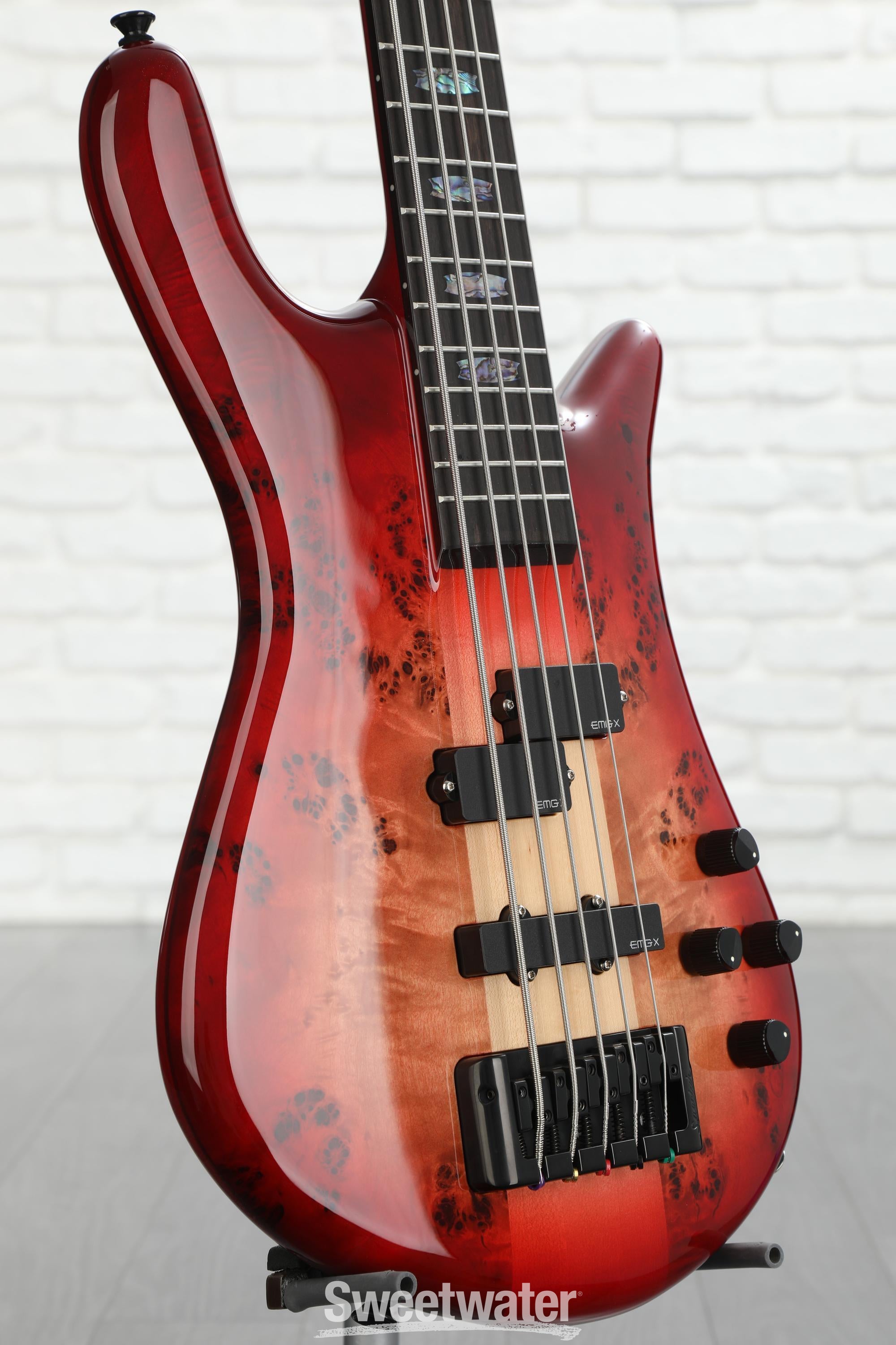 Spector Euro 5 CST Electric Bass Guitar - Natural Red Burst | Sweetwater