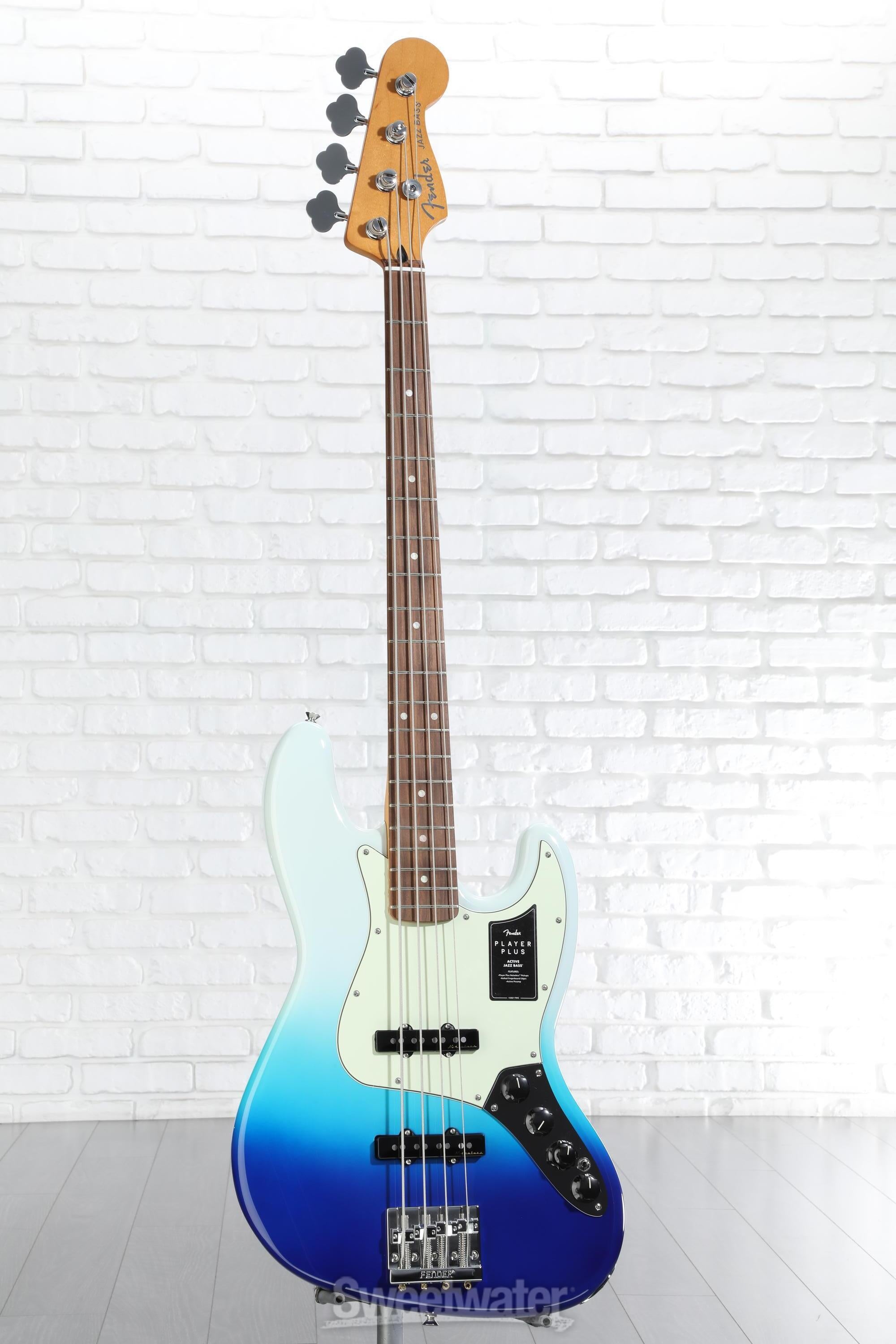 Fender Player Plus Active Jazz Bass - Belair Blue with Pau Ferro ...