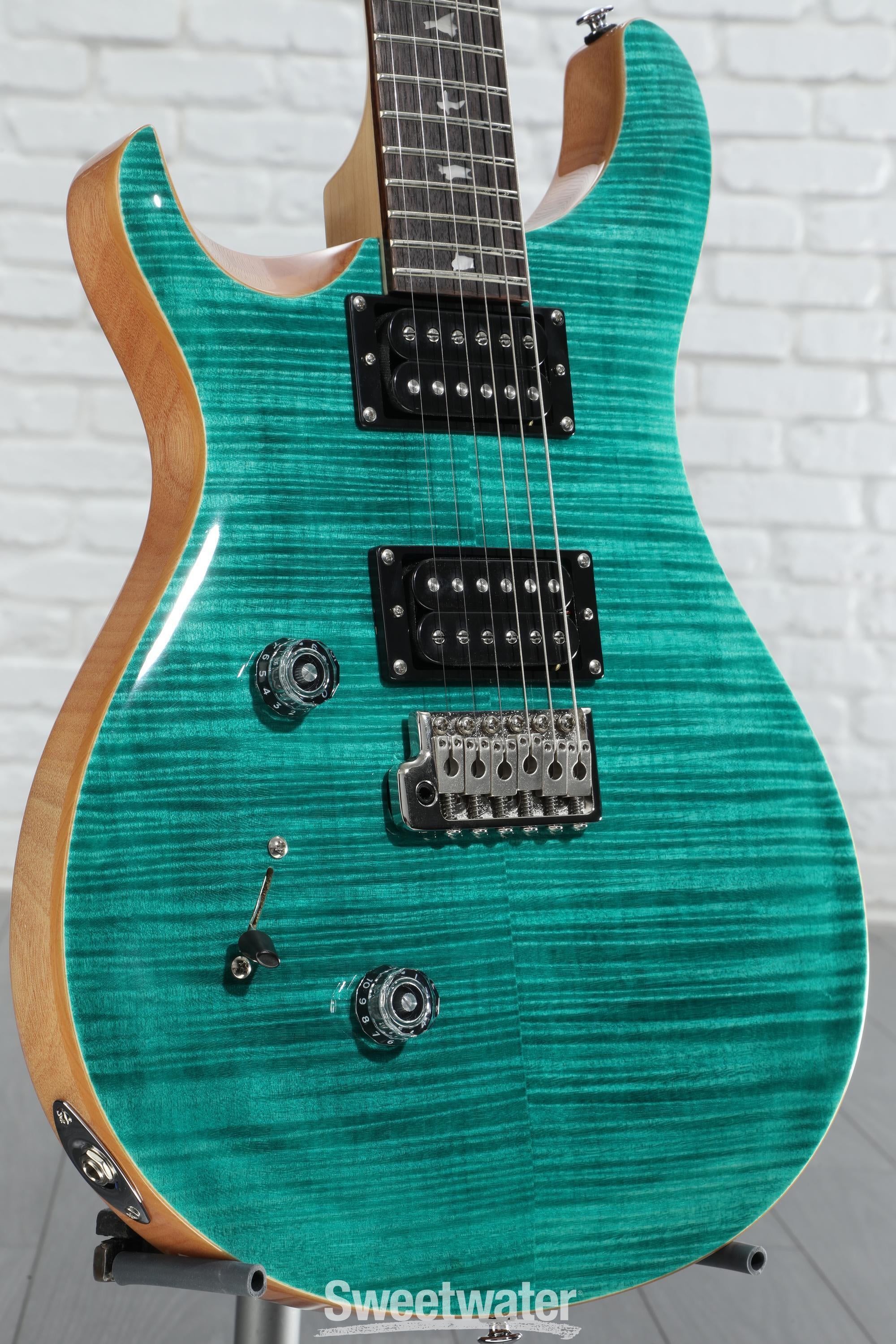 PRS SE Custom 24 Left-handed Electric Guitar - Turquoise | Sweetwater