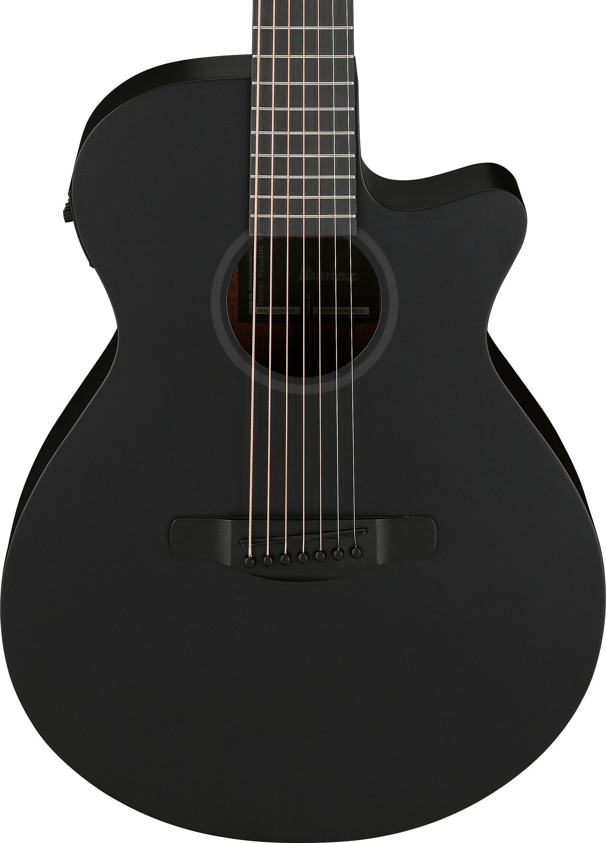 Ibanez AEG721 7-string Acoustic-electric Guitar - Black Out | Sweetwater