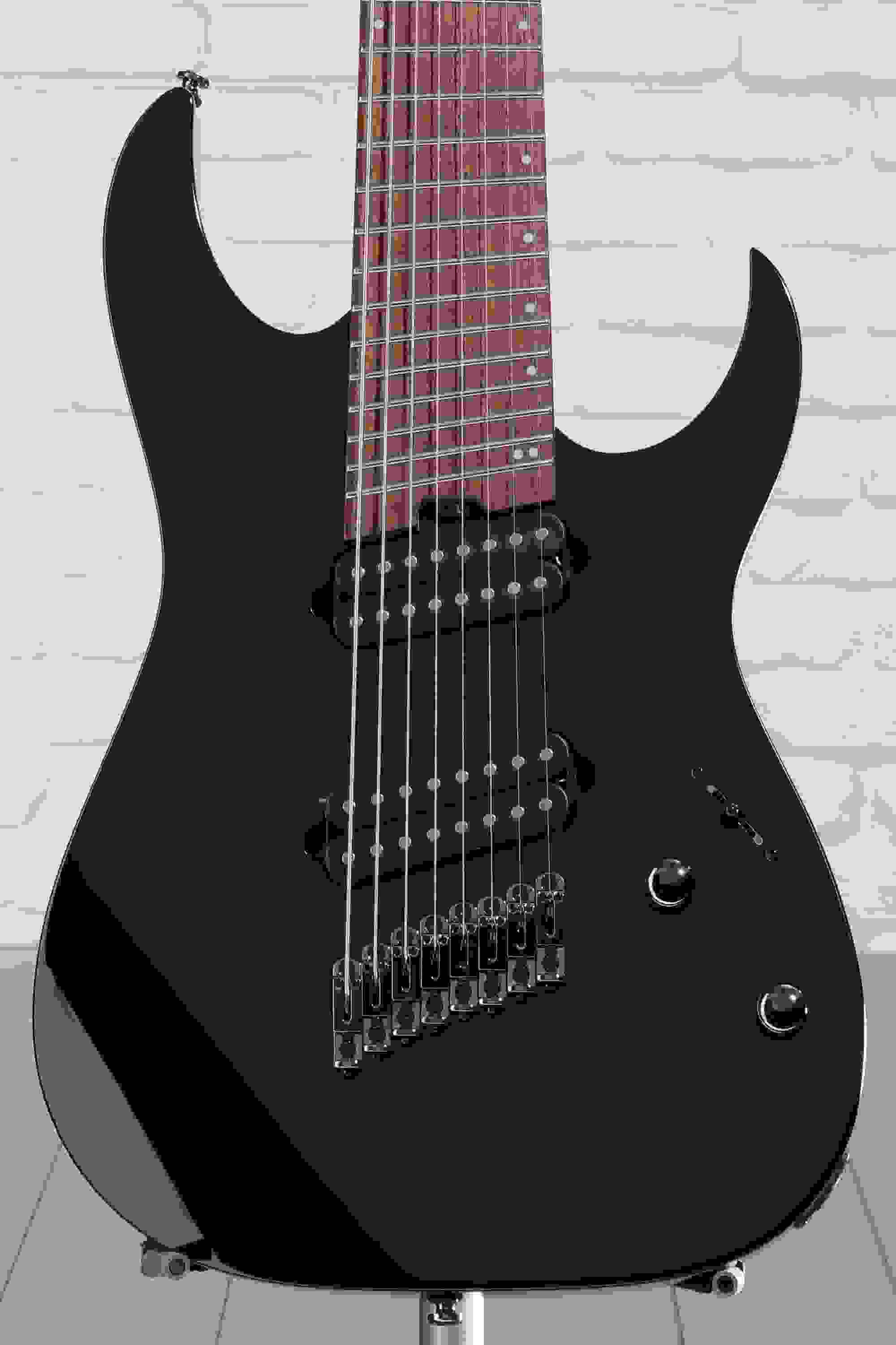 Ibanez RGMS8 Multi-scale 8-string Electric Guitar - Black | Sweetwater