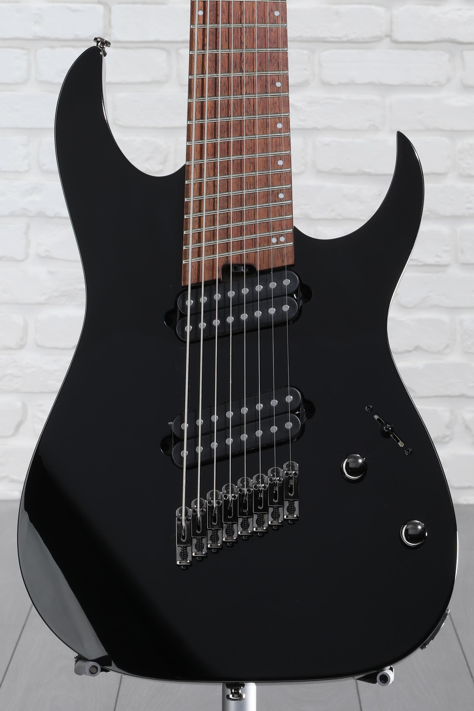 Ibanez RGMS8 Multi-scale 8-string Electric Guitar - Black | Sweetwater