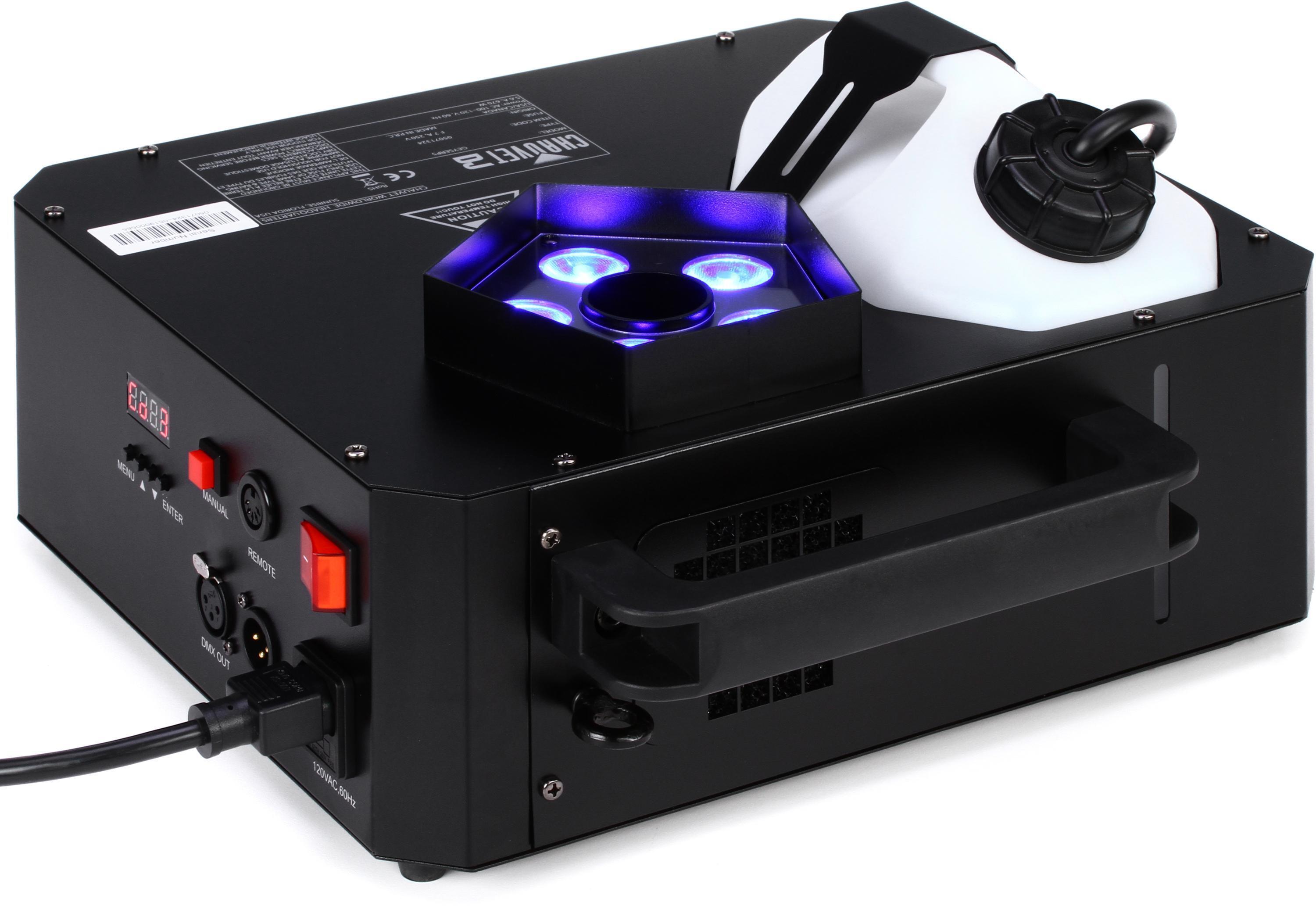 Chauvet DJ Geyser P5 5-LED RGBA+UV Vertical Fog Machine | Sweetwater