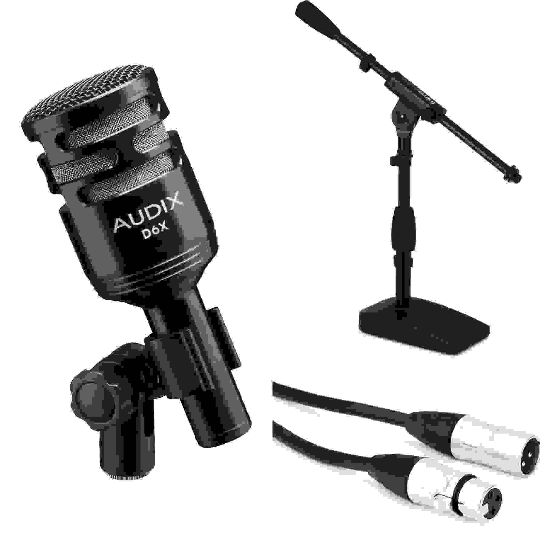 Audix D6X Dynamic Kick Drum Mic with Stand and Cable | Sweetwater
