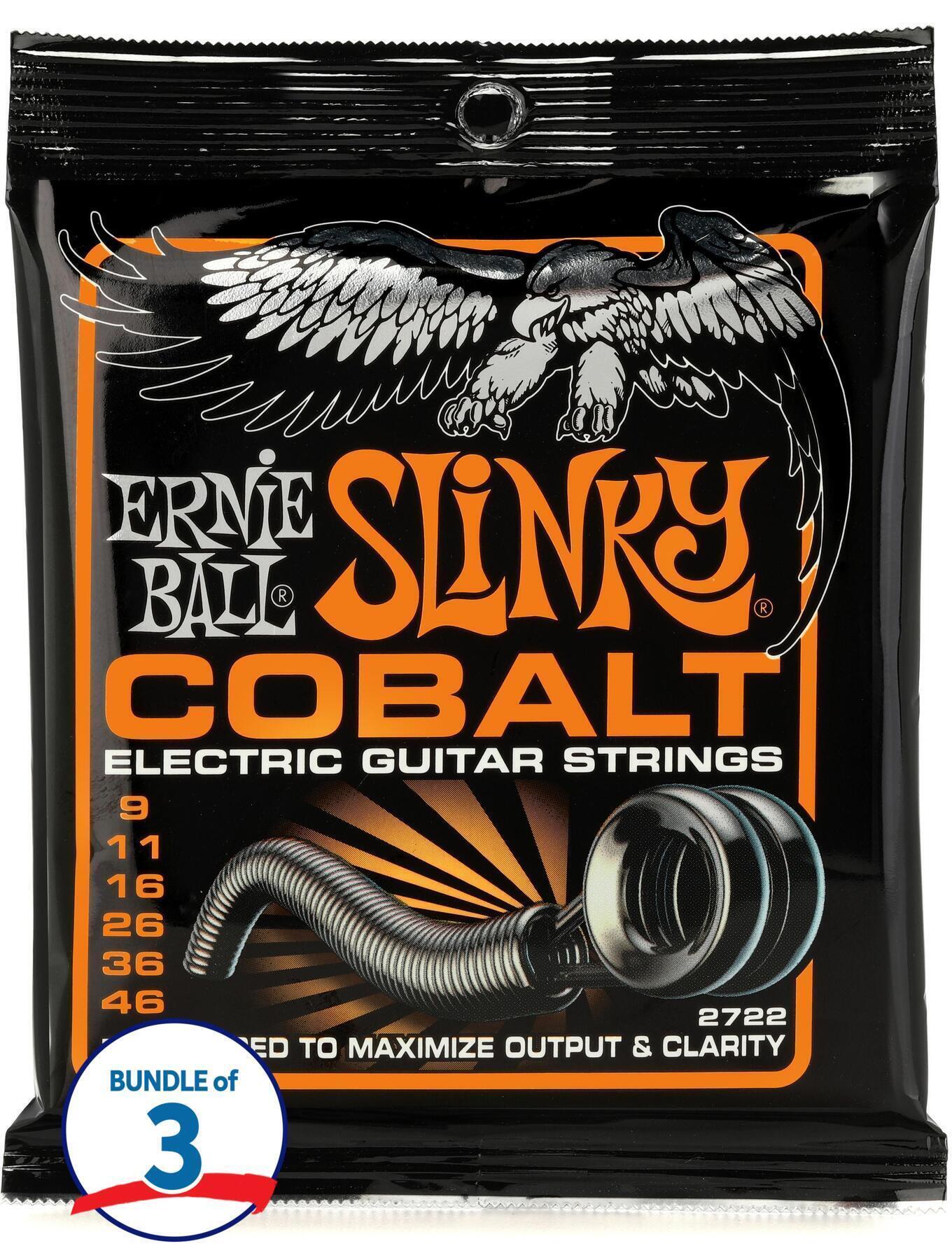 Ernie Ball 2722 Hybrid Slinky Cobalt Electric Guitar Strings - .009 ...