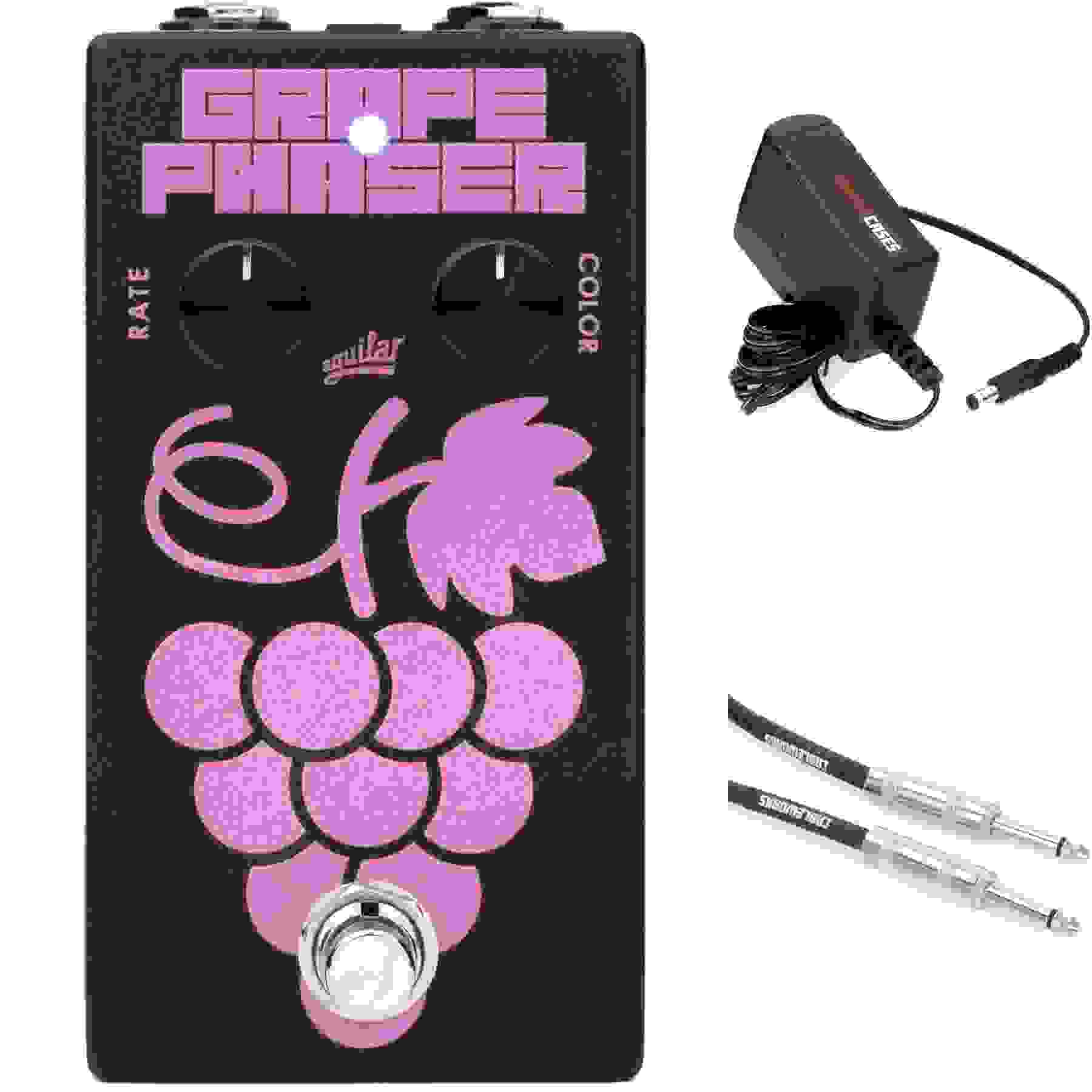 Aguilar Grape Phaser V2 Bass Effects Pedal with Power Supply and Cable ...