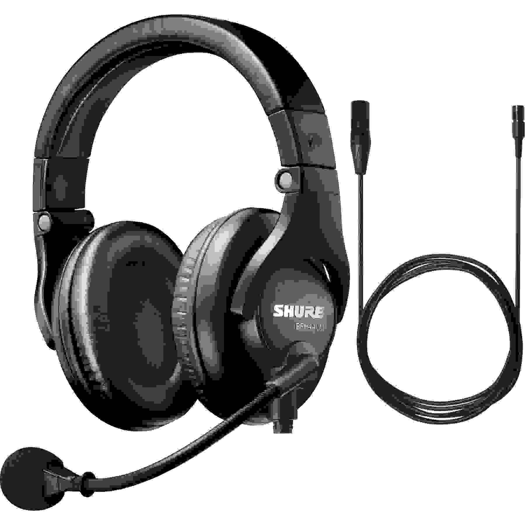 Shure BRH440M-LC Dual-Sided Broadcast Headset with 5-Pin XLR Cable ...