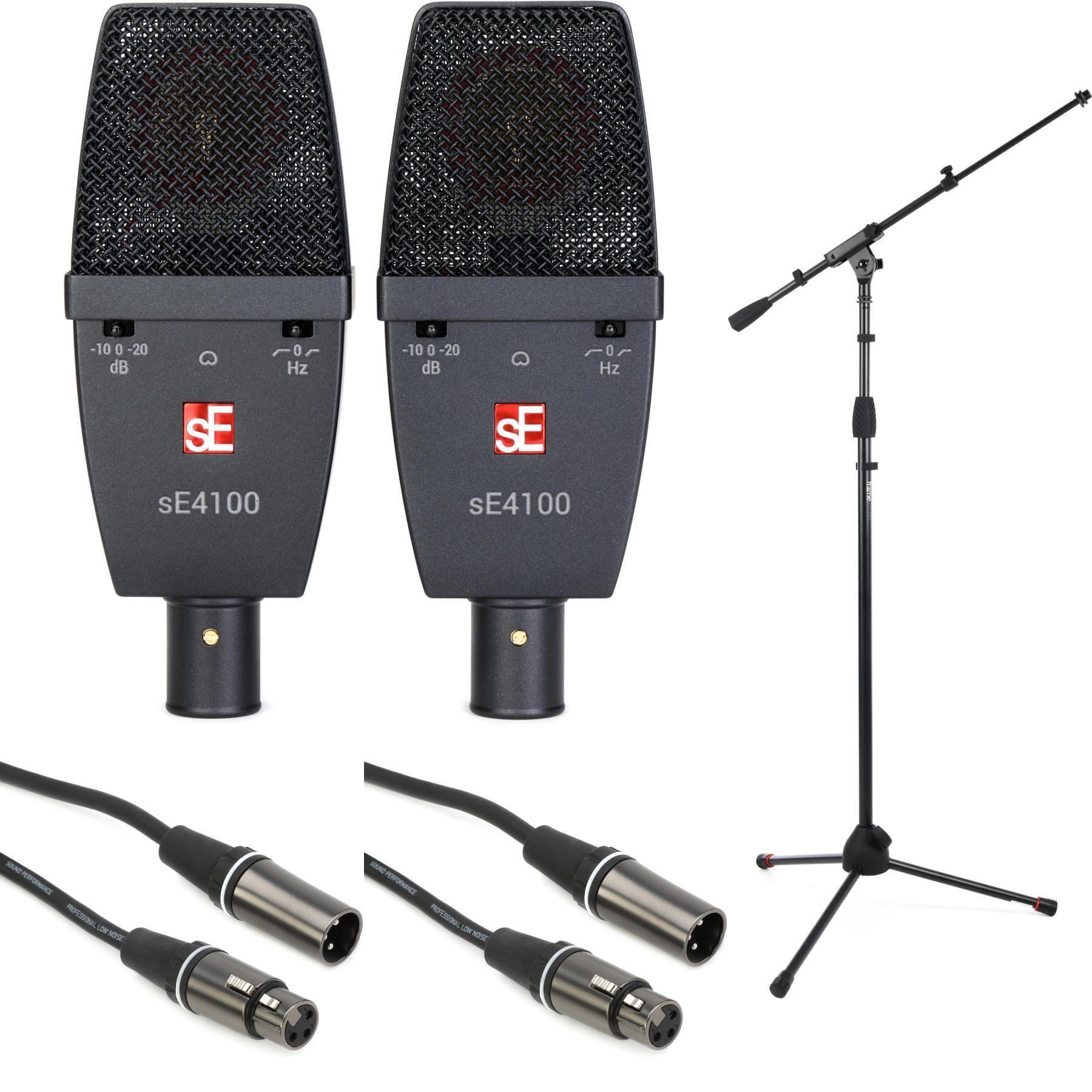 sE Electronics sE4100 Large-diaphragm Condenser Microphones with Stand ...