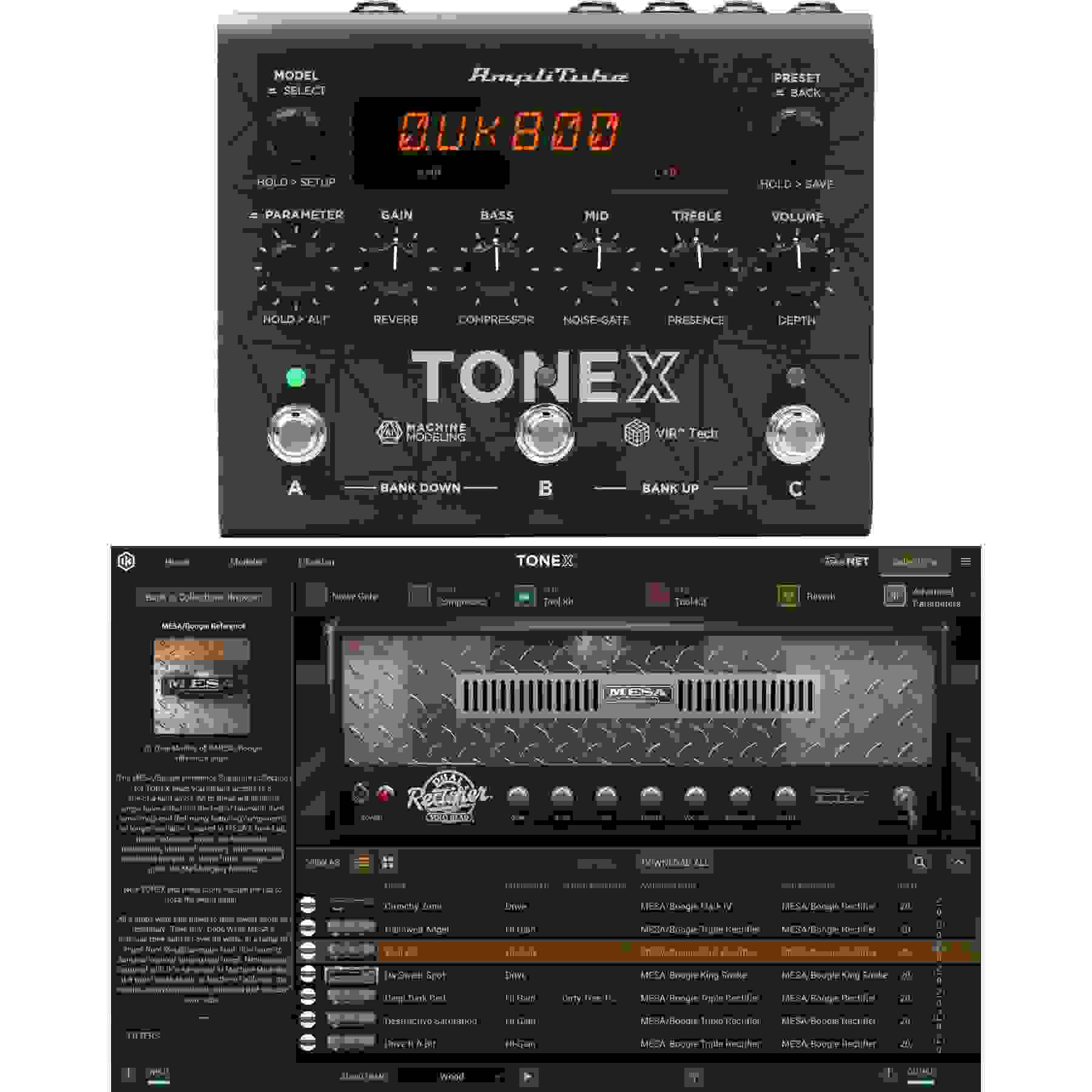 IK Multimedia TONEX Pedal Amplifier/Cabinet/Pedal Modeler with Mesa/Boogie Reference Signature ...