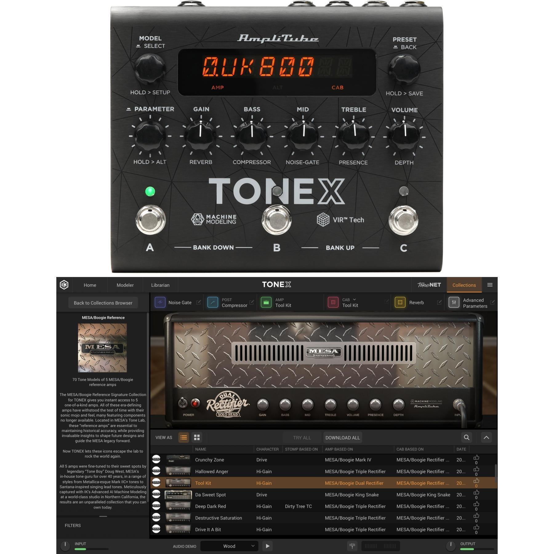 IK Multimedia TONEX Pedal Amplifier/Cabinet/Pedal Modeler with Mesa/Boogie Reference Signature ...
