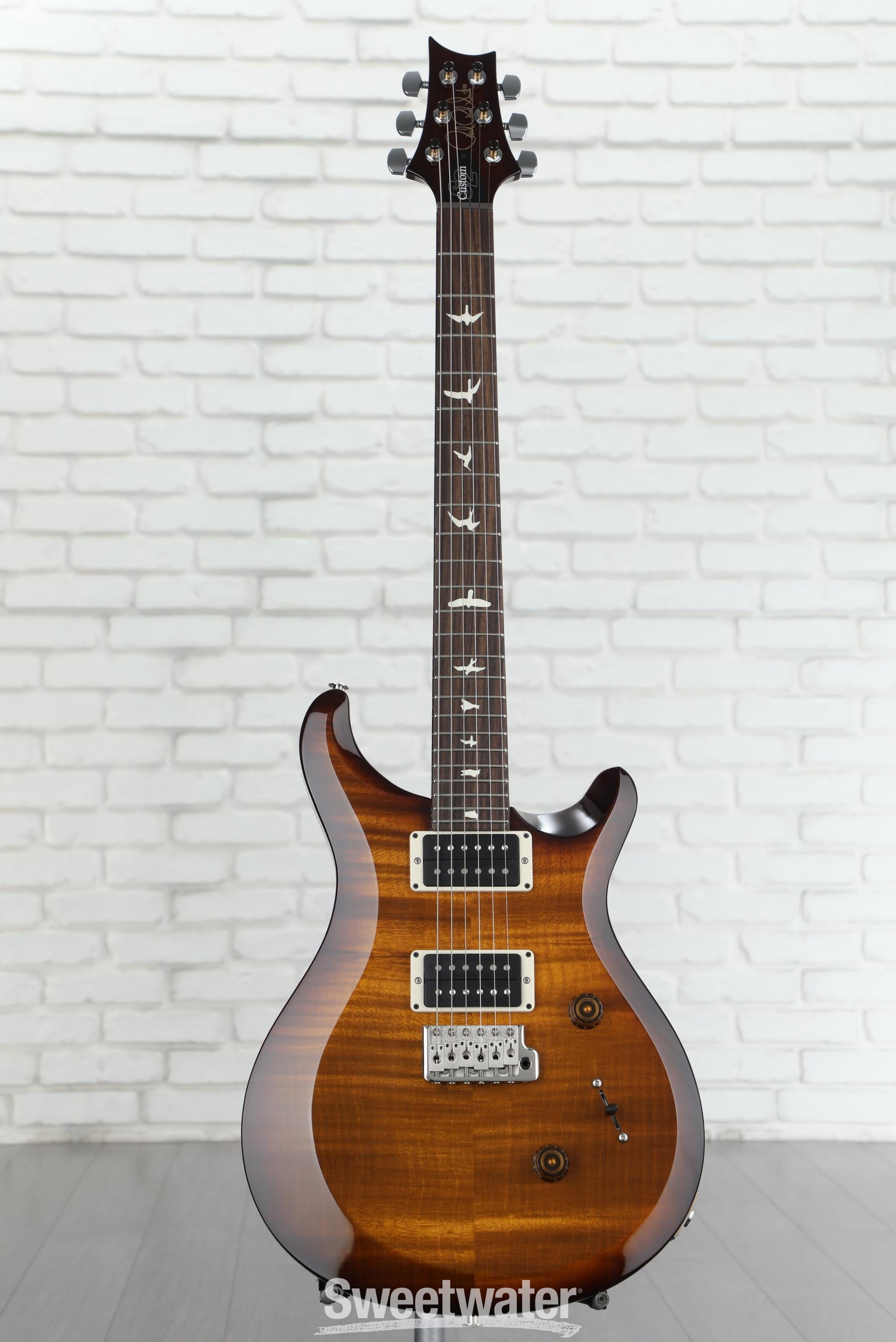 PRS S2 Custom 24 Electric Guitar - Black Amber | Sweetwater