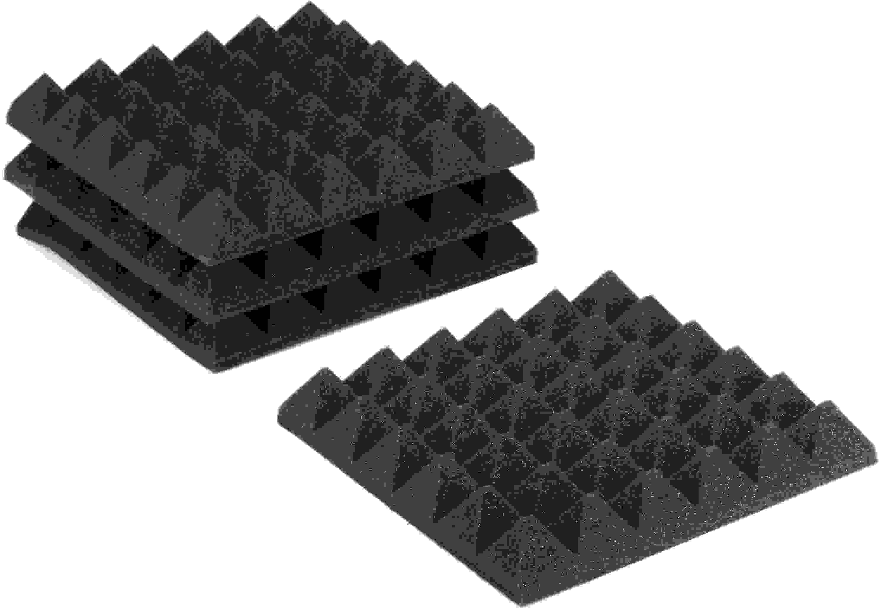 Gator Acoustic Pyramid Panels - 1x1 foot 4-pack - Charcoal | Sweetwater