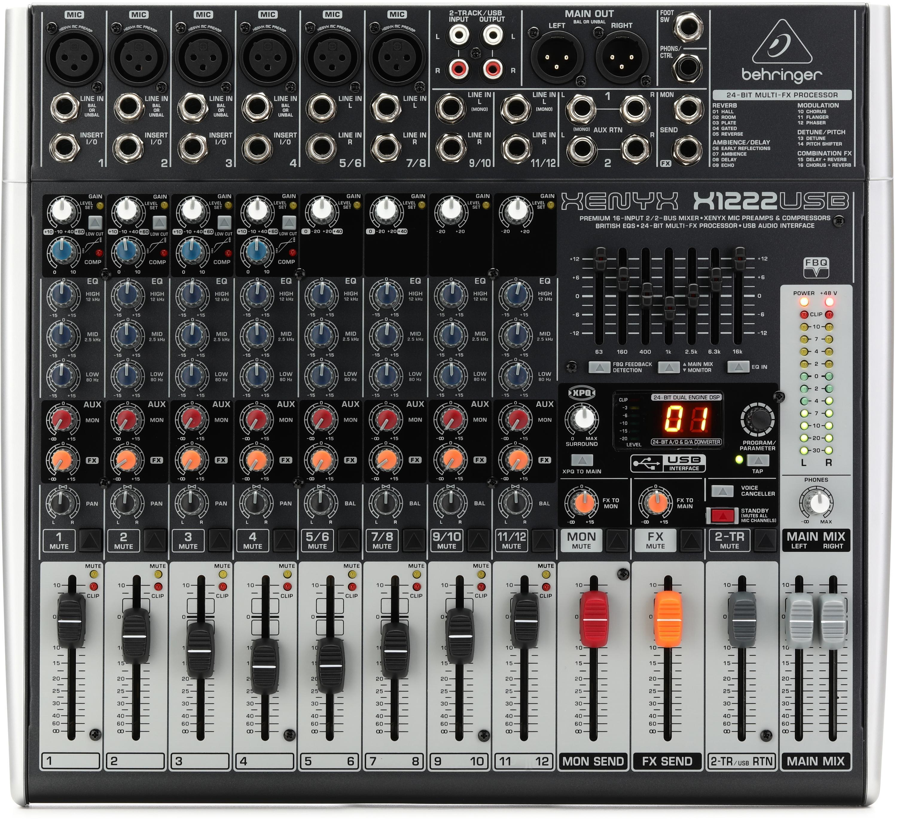 Behringer Xenyx X1222USB Mixer | Sweetwater