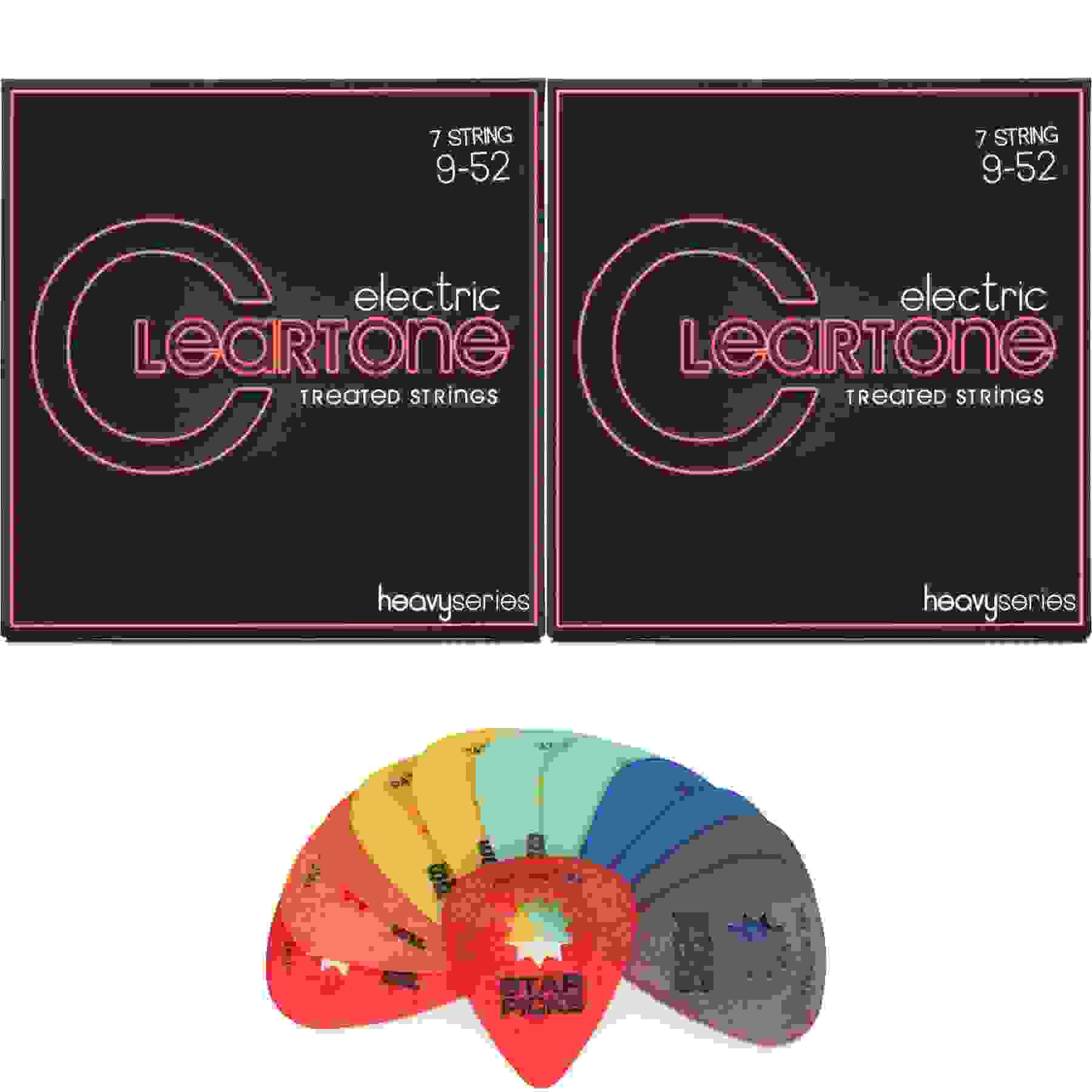 Cleartone Heavy Series Electric Guitar Strings (2 Pack) - .009-.052, 7 ...