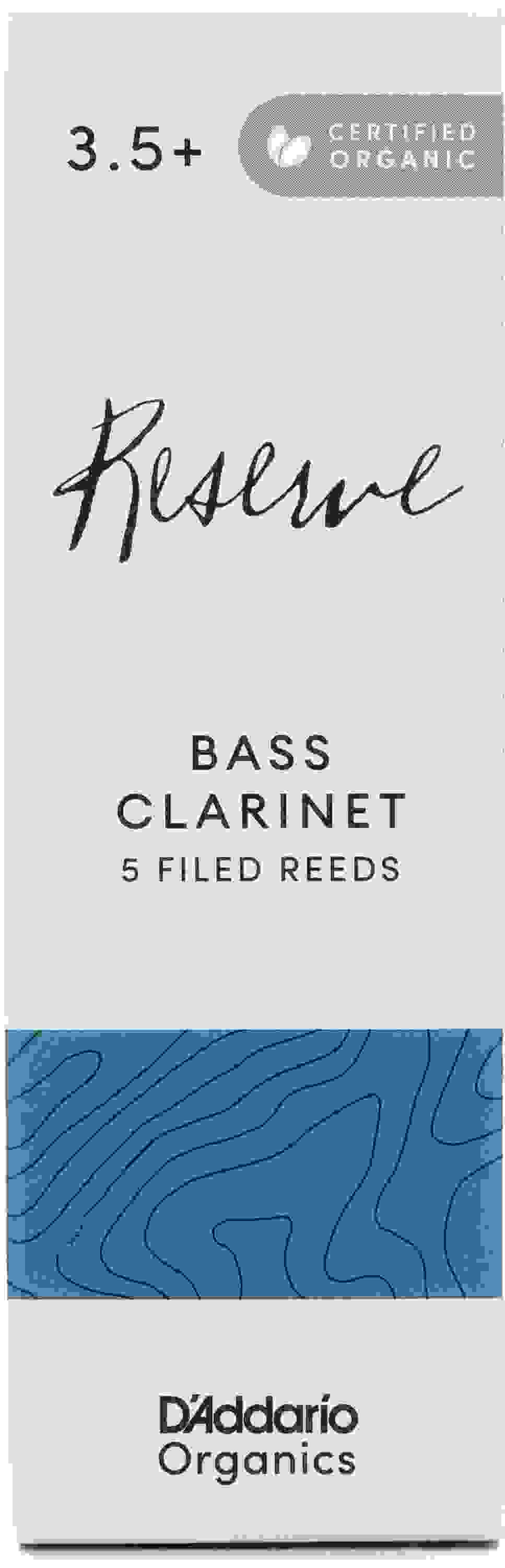 D'Addario Organics Reserve Bass Clarinet Reeds - 3.5+ (5-pack) | Sweetwater