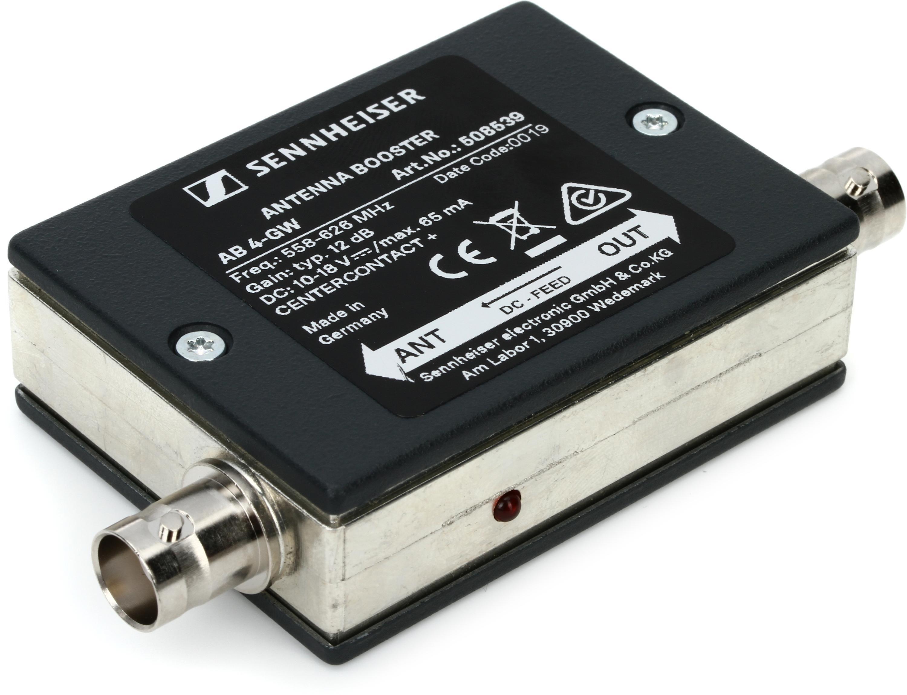 Sennheiser AB 4-GW Inline Antenna Booster, 558 - 626 MHz | Sweetwater