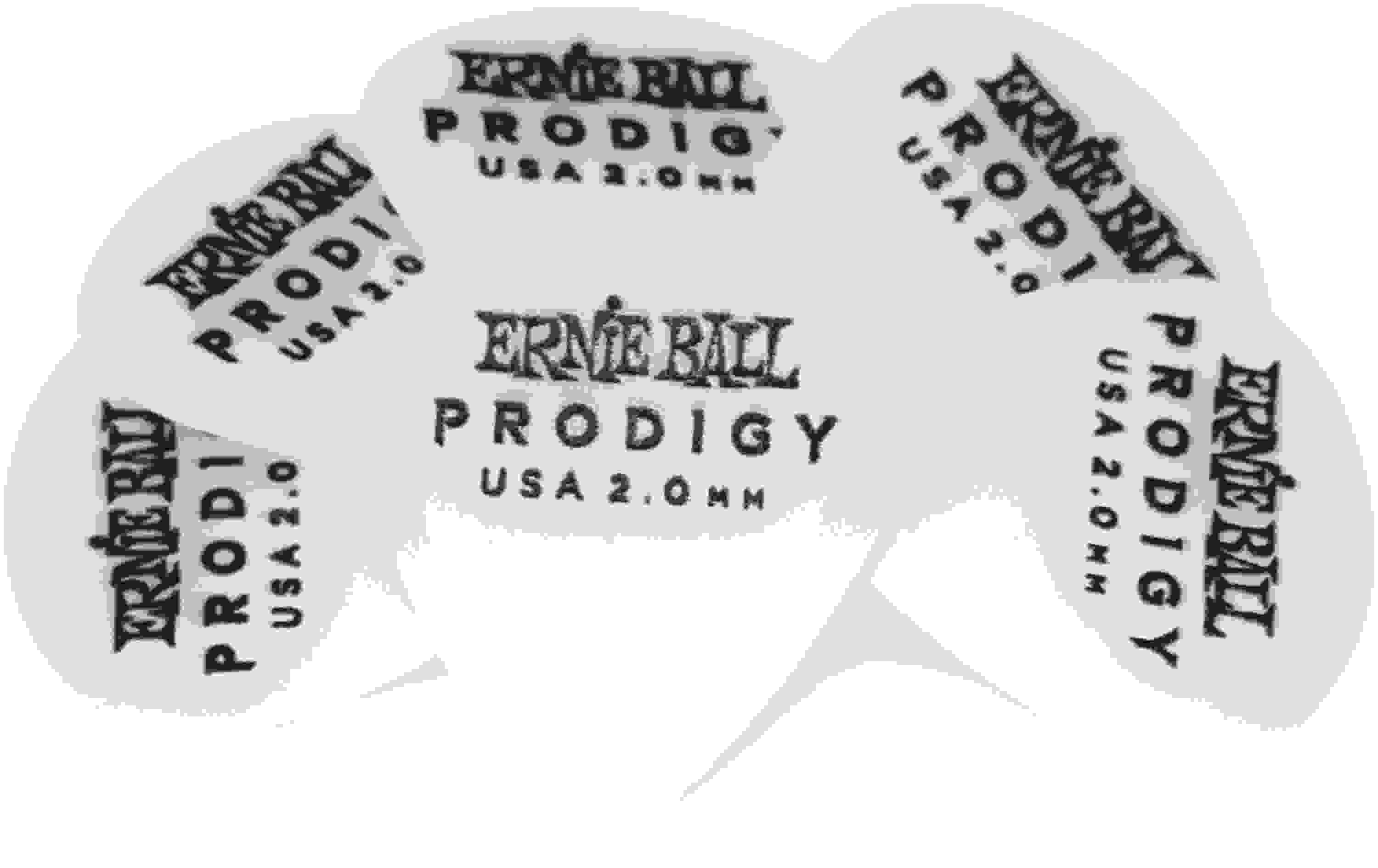 Ernie Ball Prodigy Guitar Picks 2.0 mm White Mini 6-pack | Sweetwater