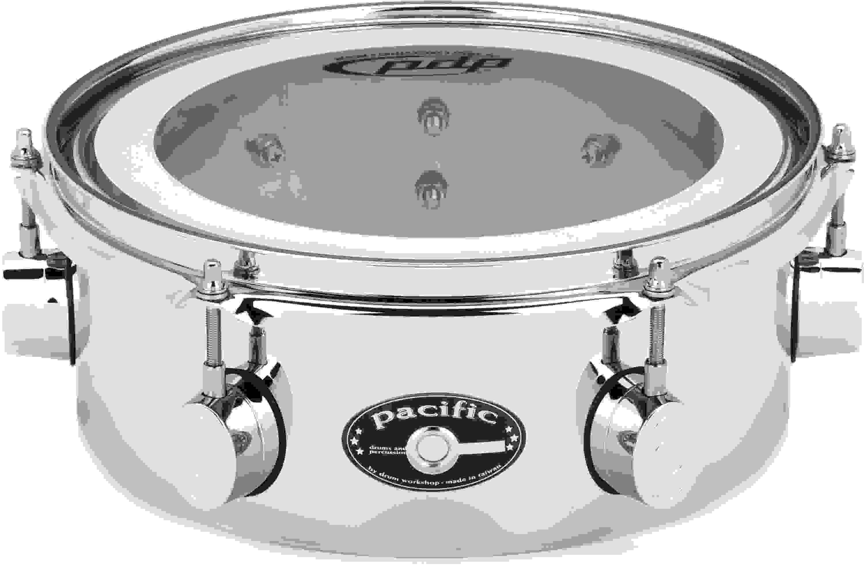 PDP Mini Timbale - 4 inches x 10 inches, Chrome over Steel | Sweetwater