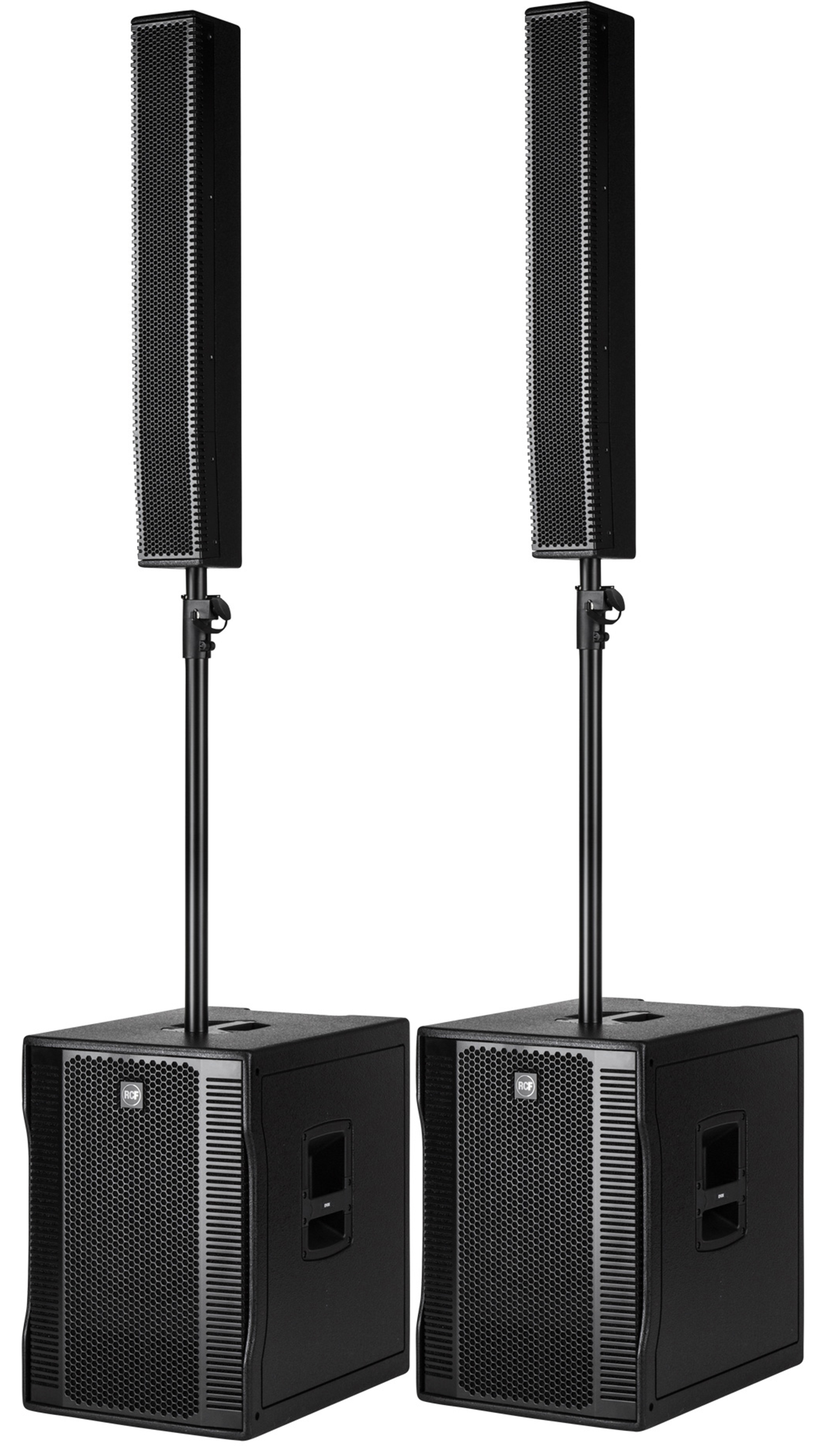 RCF EVOX 12 Column Speaker Array System Pair - Black | Sweetwater