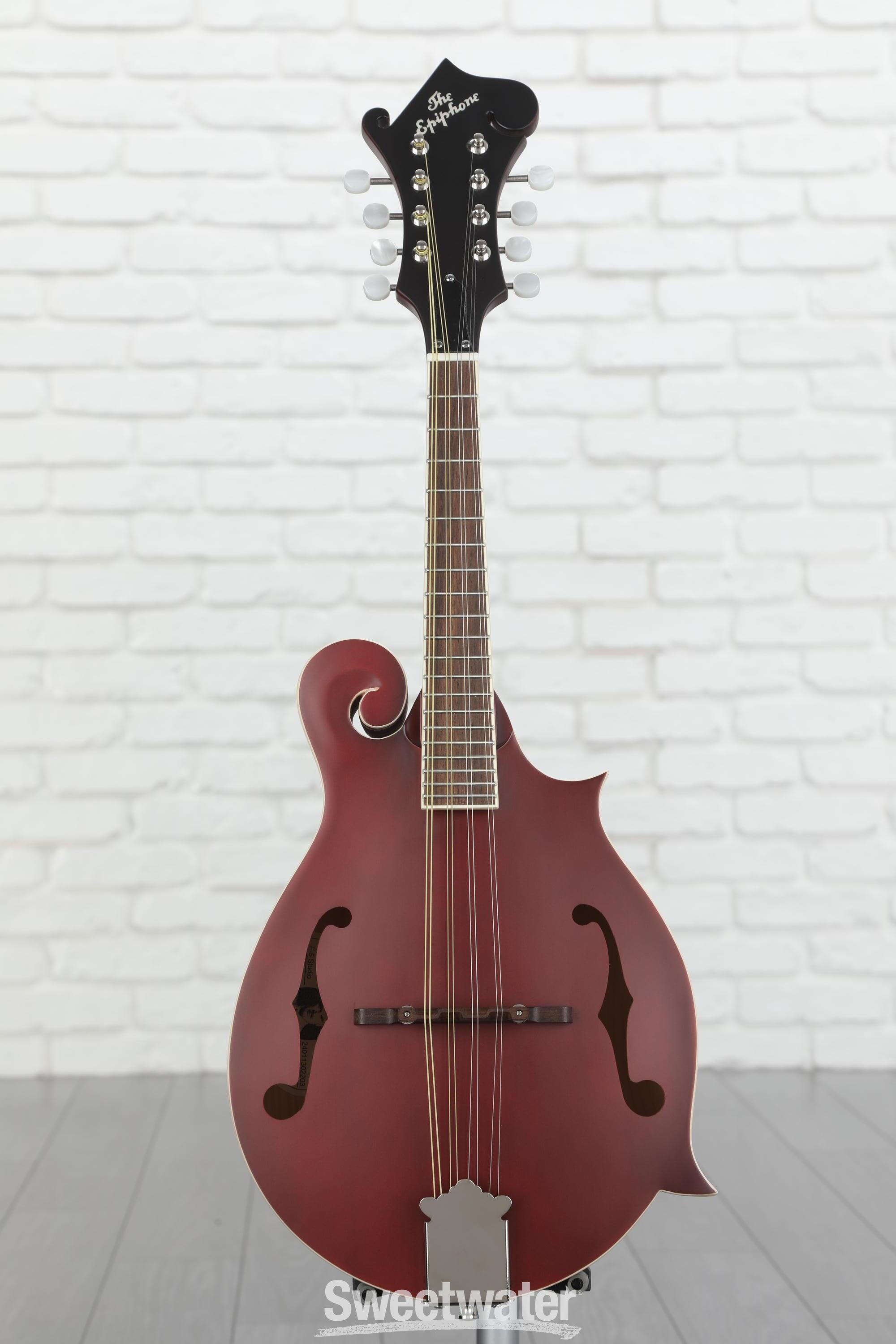 Epiphone F-5 Studio Acoustic Mandolin - Wine Red Satin | Sweetwater