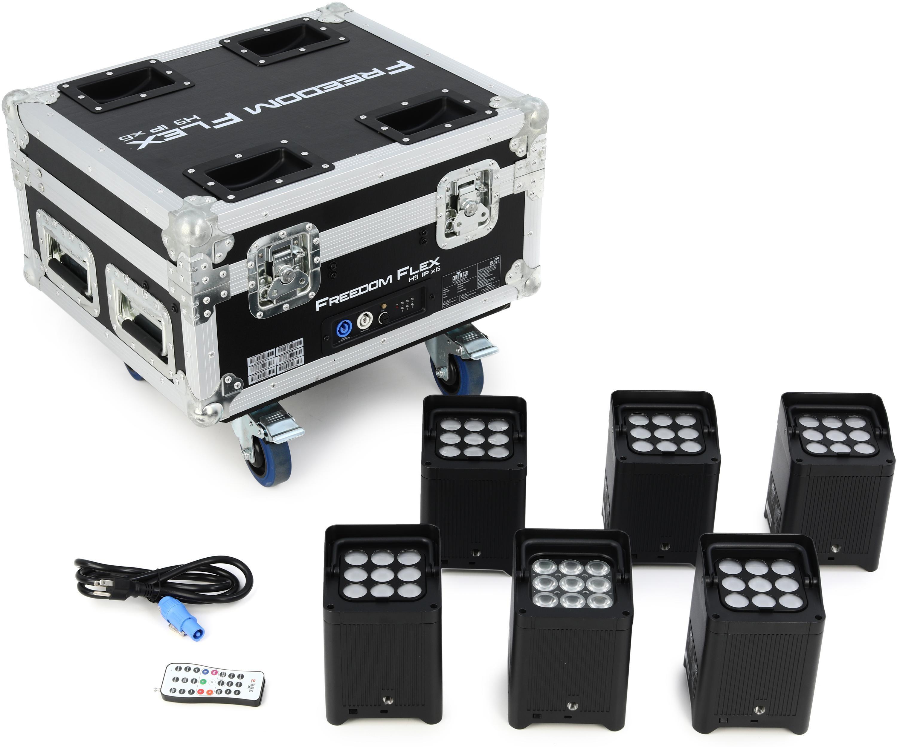 Chauvet DJ Freedom Flex H9 IP X6 Wash Lights with Rolling Case | Sweetwater