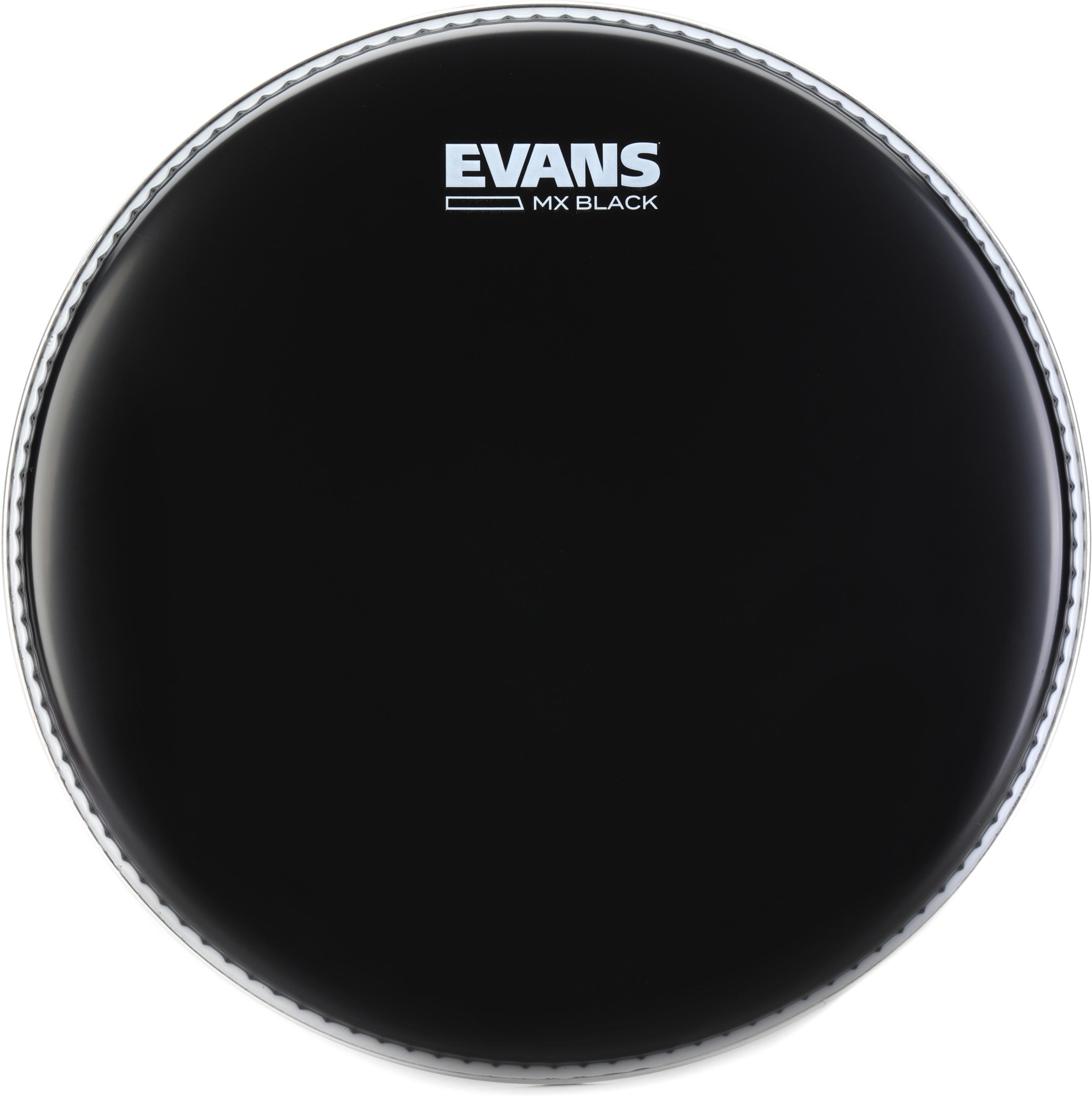 Evans MX Black Marching Tenor Drumhead - 12 inches | Sweetwater