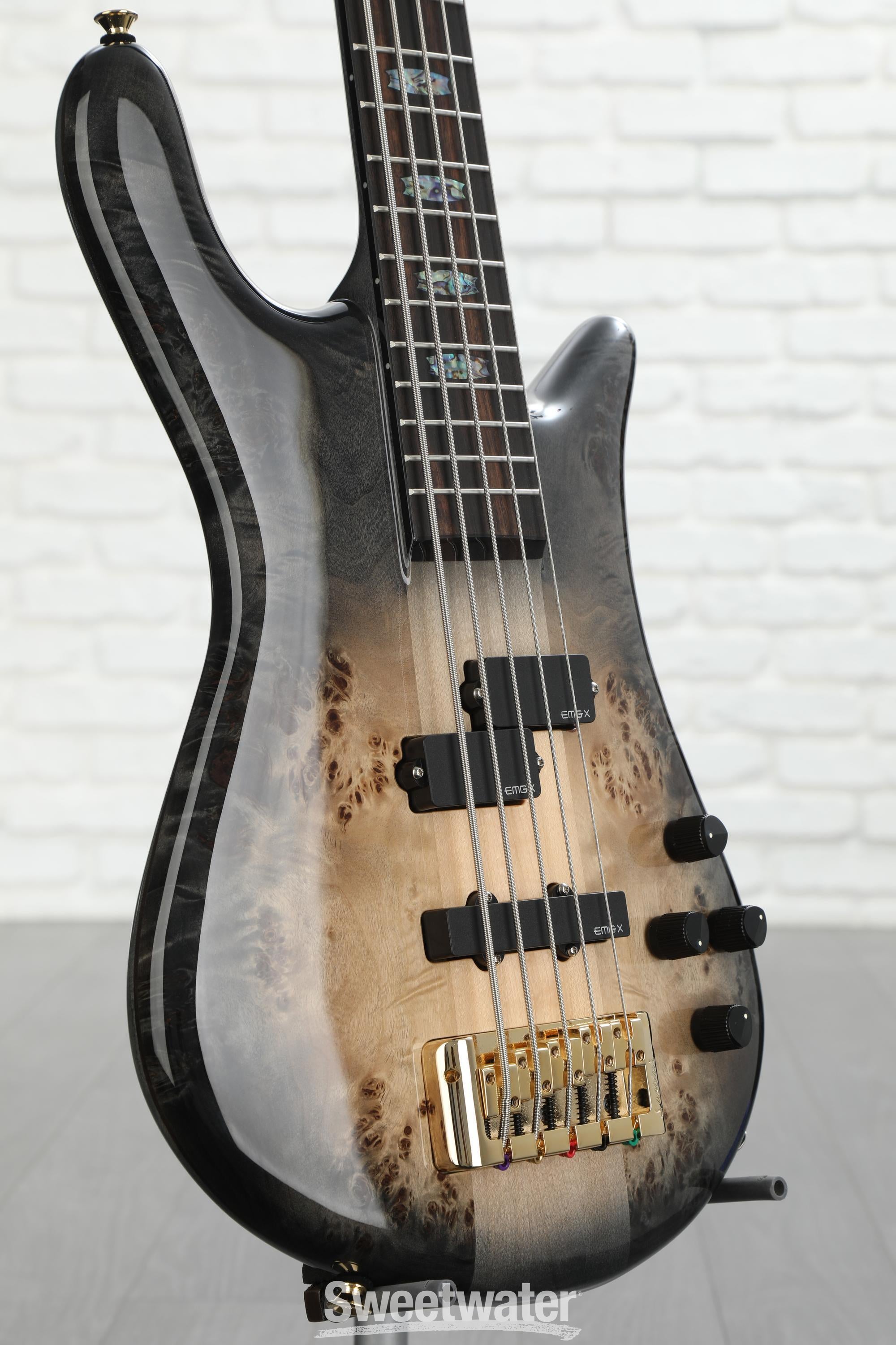Spector Euro 5 CST Electric Bass Guitar - Natural Black Burst | Sweetwater